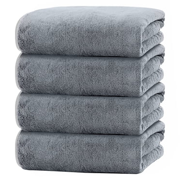 Jessy Home 4 Pack Oversized Bath Sheet Towels 700 GSM Ultra Soft Blue ...