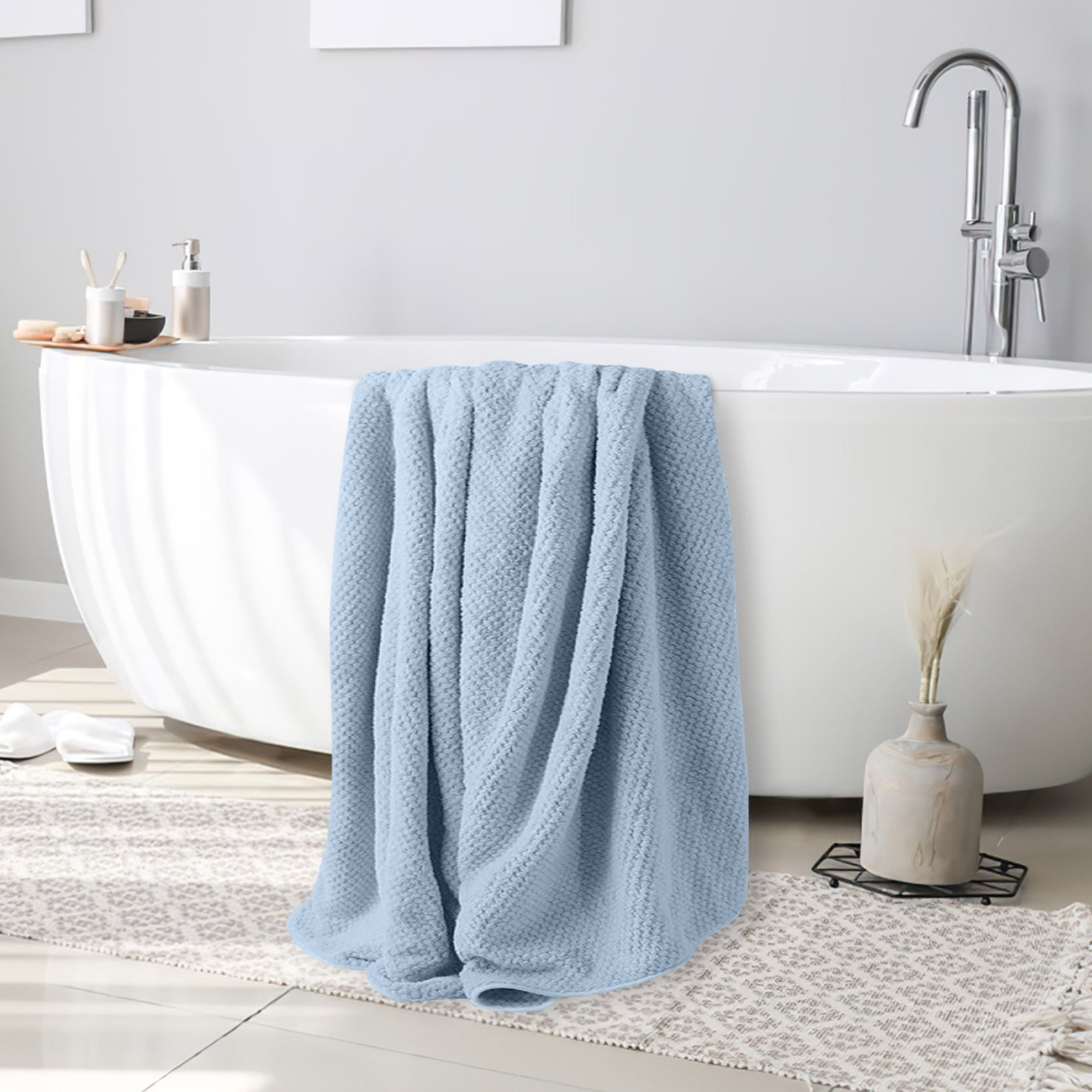 Bath Towels Set, Velvet Bath Towel, Adult Daily Use, Soft Absorbent ...