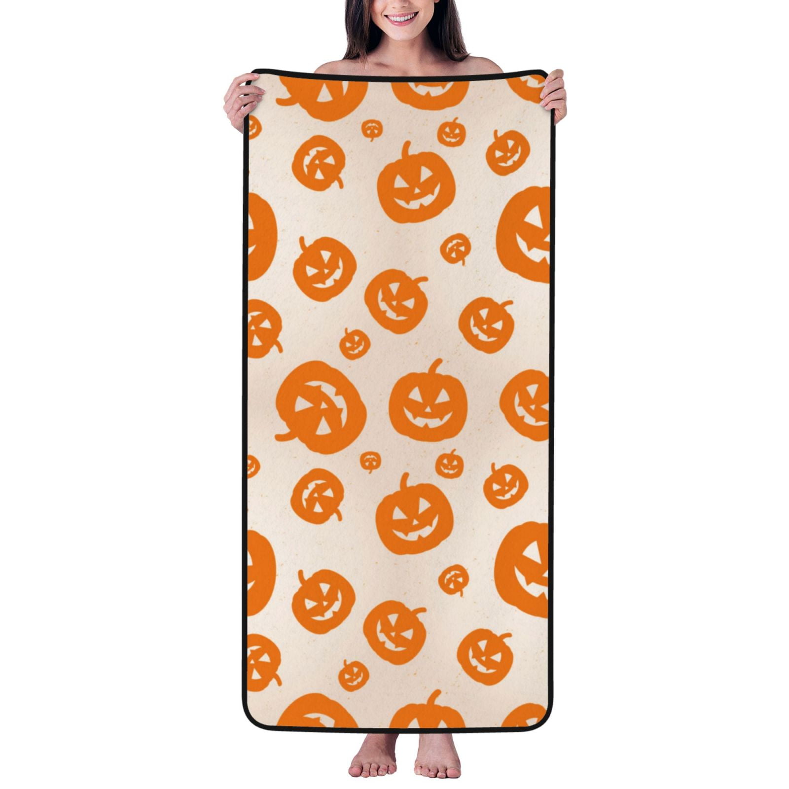 Bath Towels, halloween pumpkin prints Highly Absorbent Towels for ...