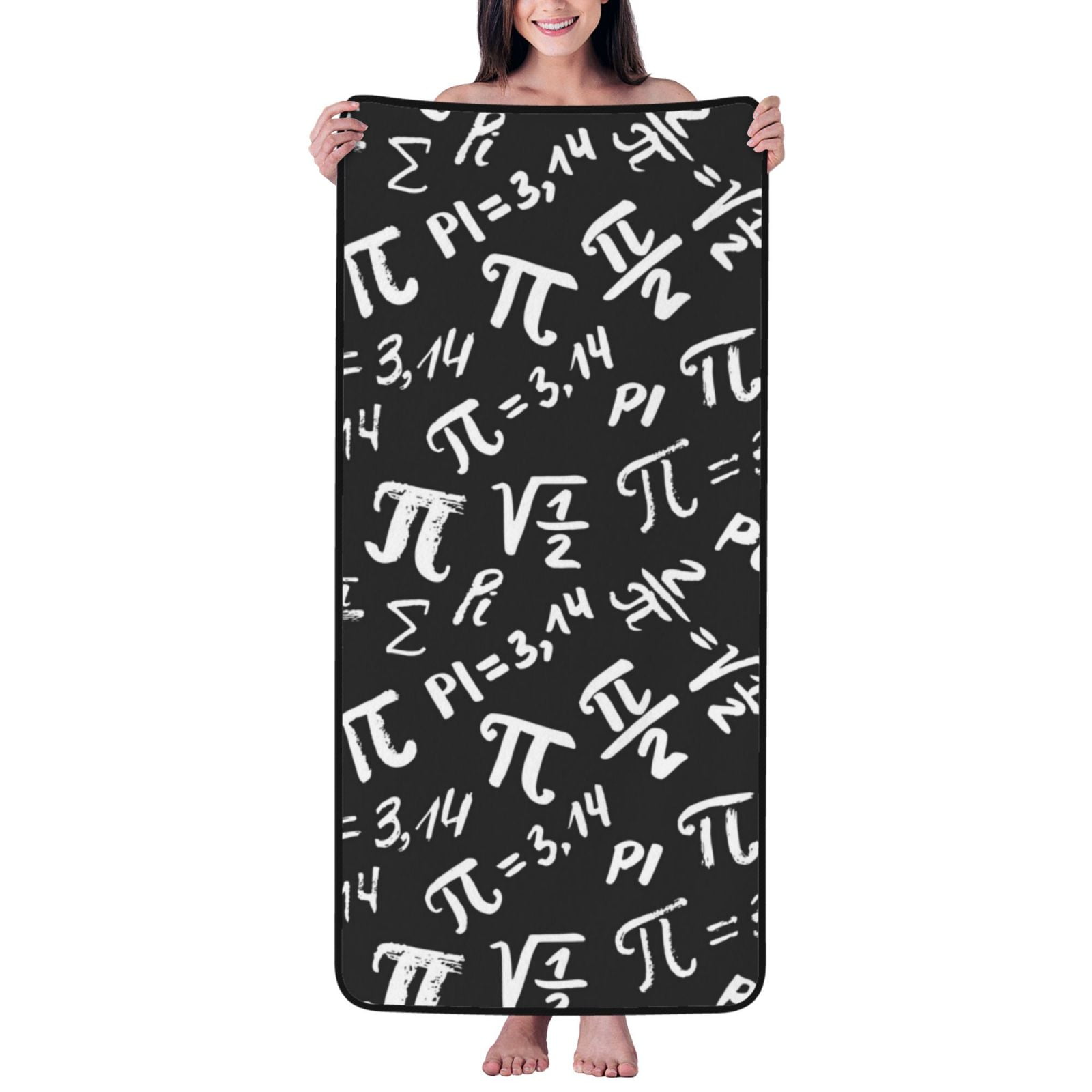 Bath Towels - hilarious Math Symbol Print Soft Absorbent Towels for ...