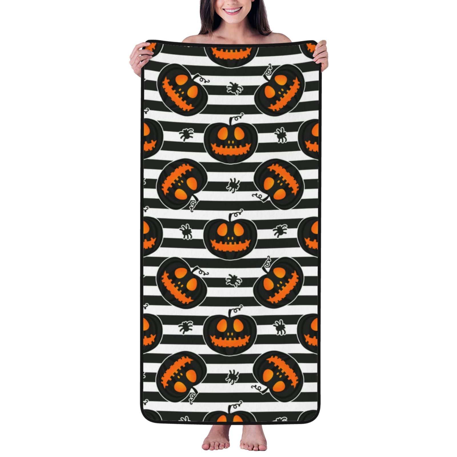 Bath Towels, spiders pumpkins halloween Highly Absorbent Towels for ...