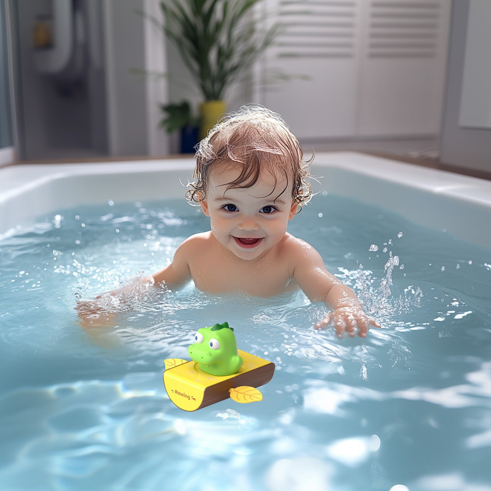 Bath Toy Boat Set | Wind-Up Floatable Plastic Boat | No Batteries ...