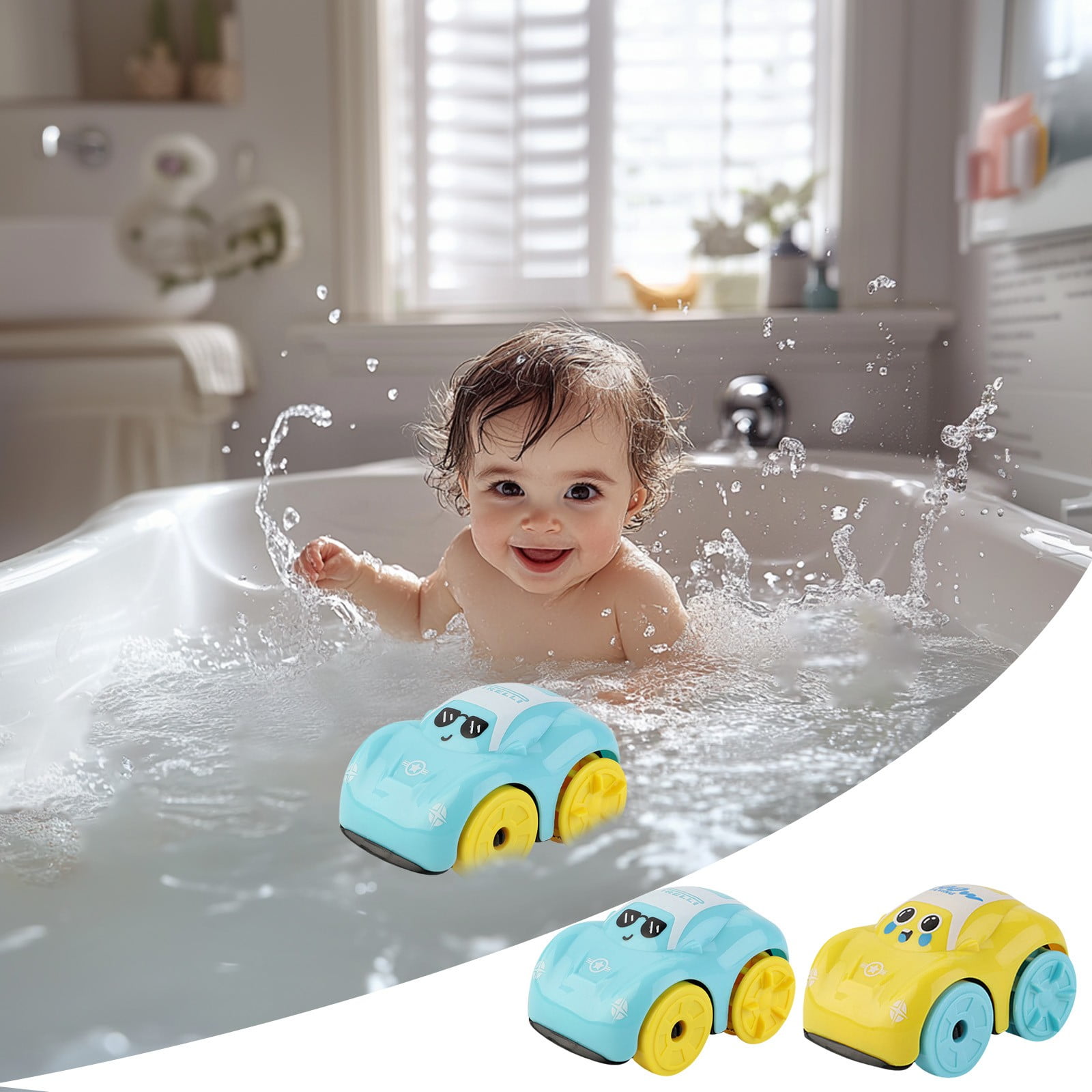 Bath Toy Boats | Wind-Up Plastic Water Floating Play Set | Bright ...