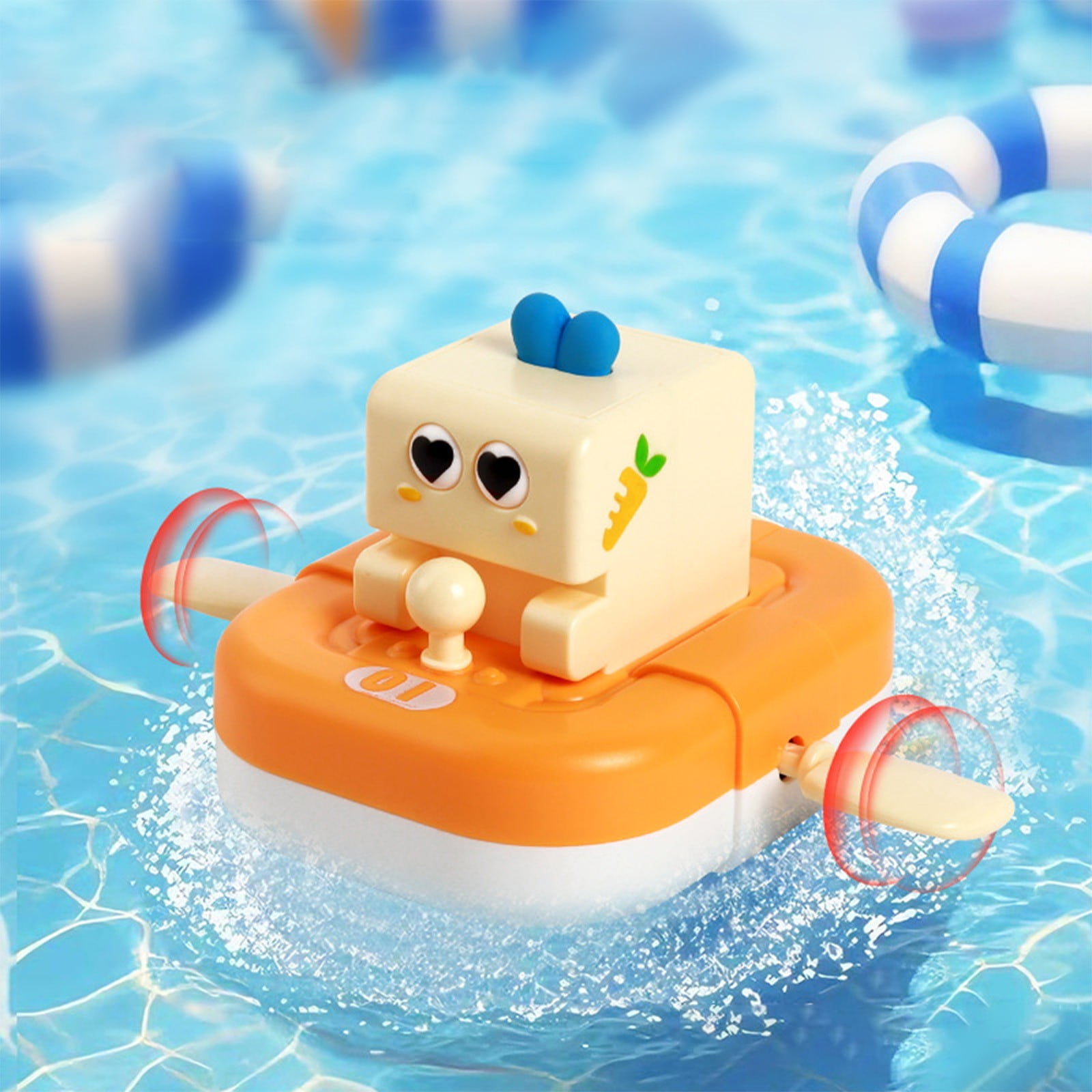 Bath Toy Boats | Wind Up Zest Clockwork Water Play Boat for Bath Time | Floating Swimming ...