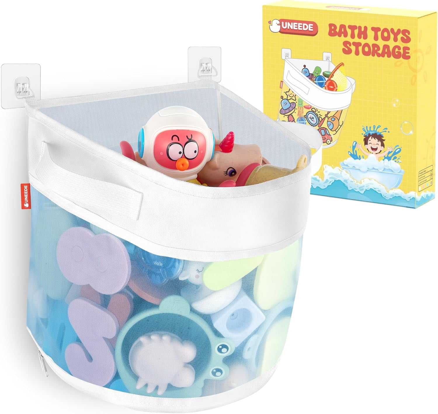 Bath Toy Organizer,4 Gallons Bathtub Toy Storage Organizer,Quick Access ...