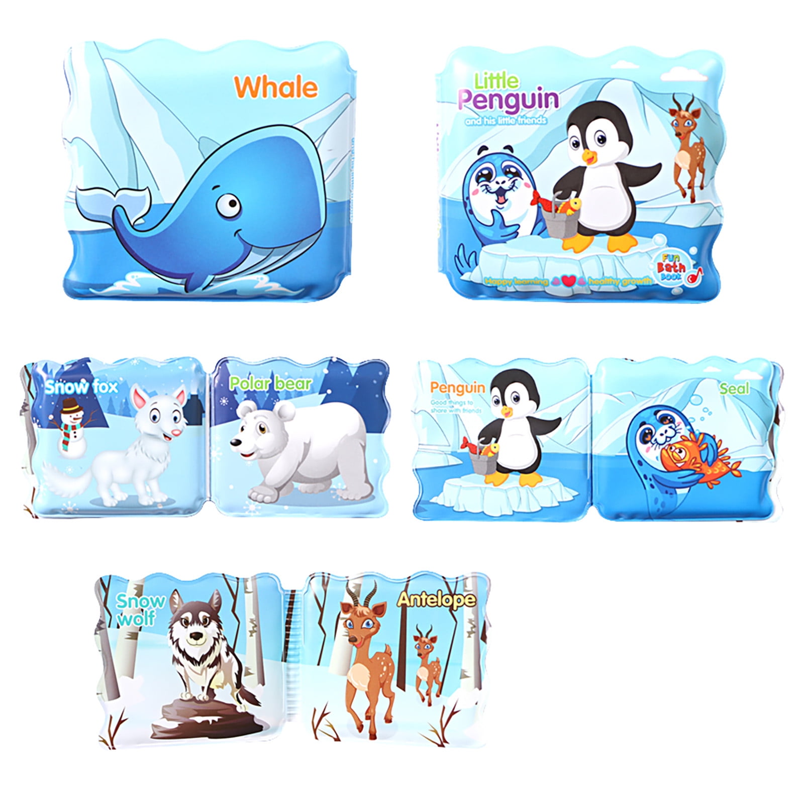 Bath Toy Set | Waterproof Soft Toy with Whistle | Educational Toy for ...