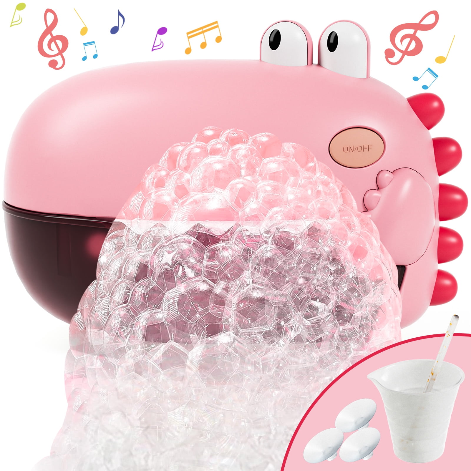 Bath Toys,Toddler Bath Bubble Machine, Bathtub Toy Dinosaur, Bubble Maker with 12 Songs ...