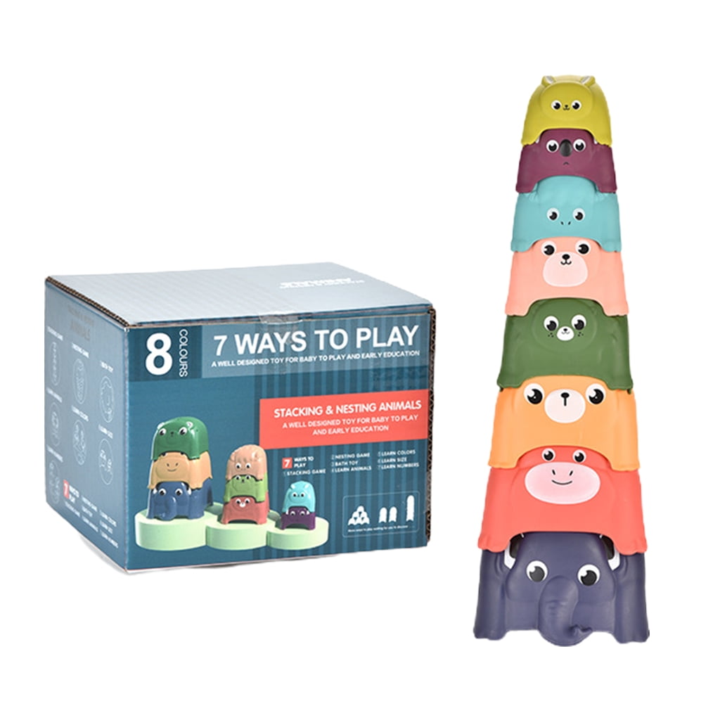 Bath Toys for Toddlers Kids Babies Bathtub Toy Colorful Stacked Cups ...