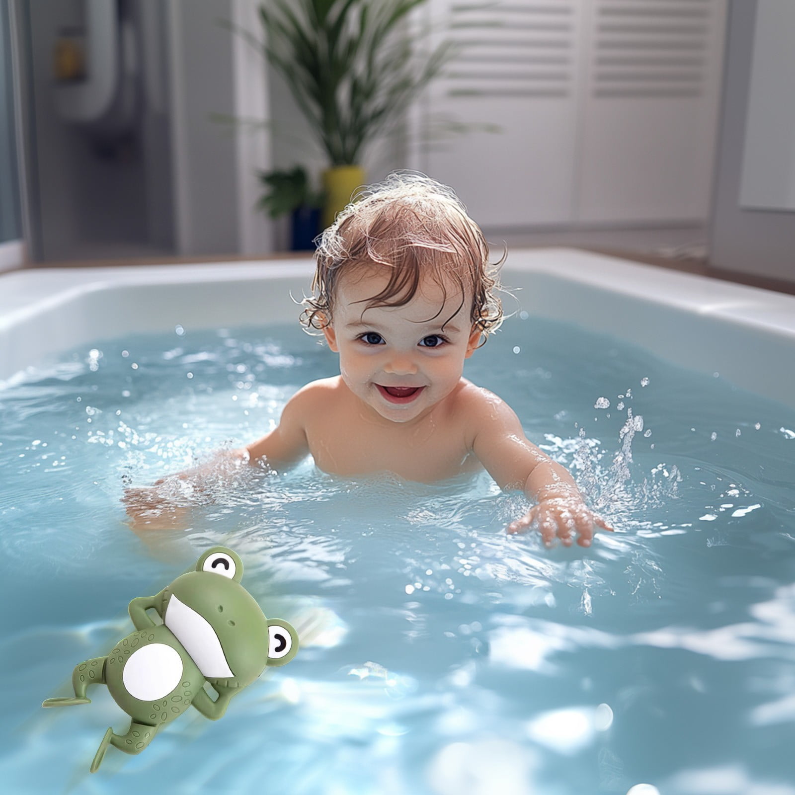 Bath Tub Floating Plastic Toy Boat | Wind-Up Clockwork Design | Bright ...