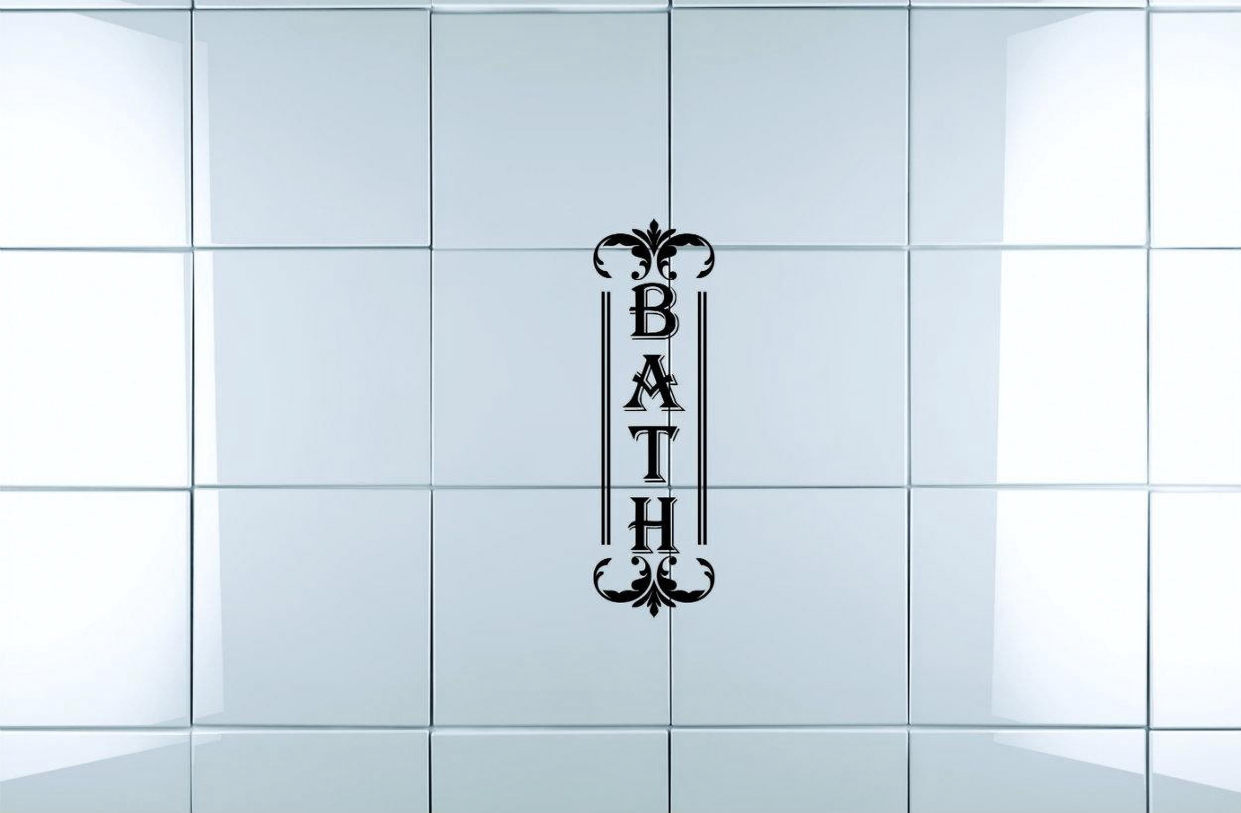 Bath Vinyl Wall Decal for Home - Bathroom Shower Clean Toilet Cute Wall ...