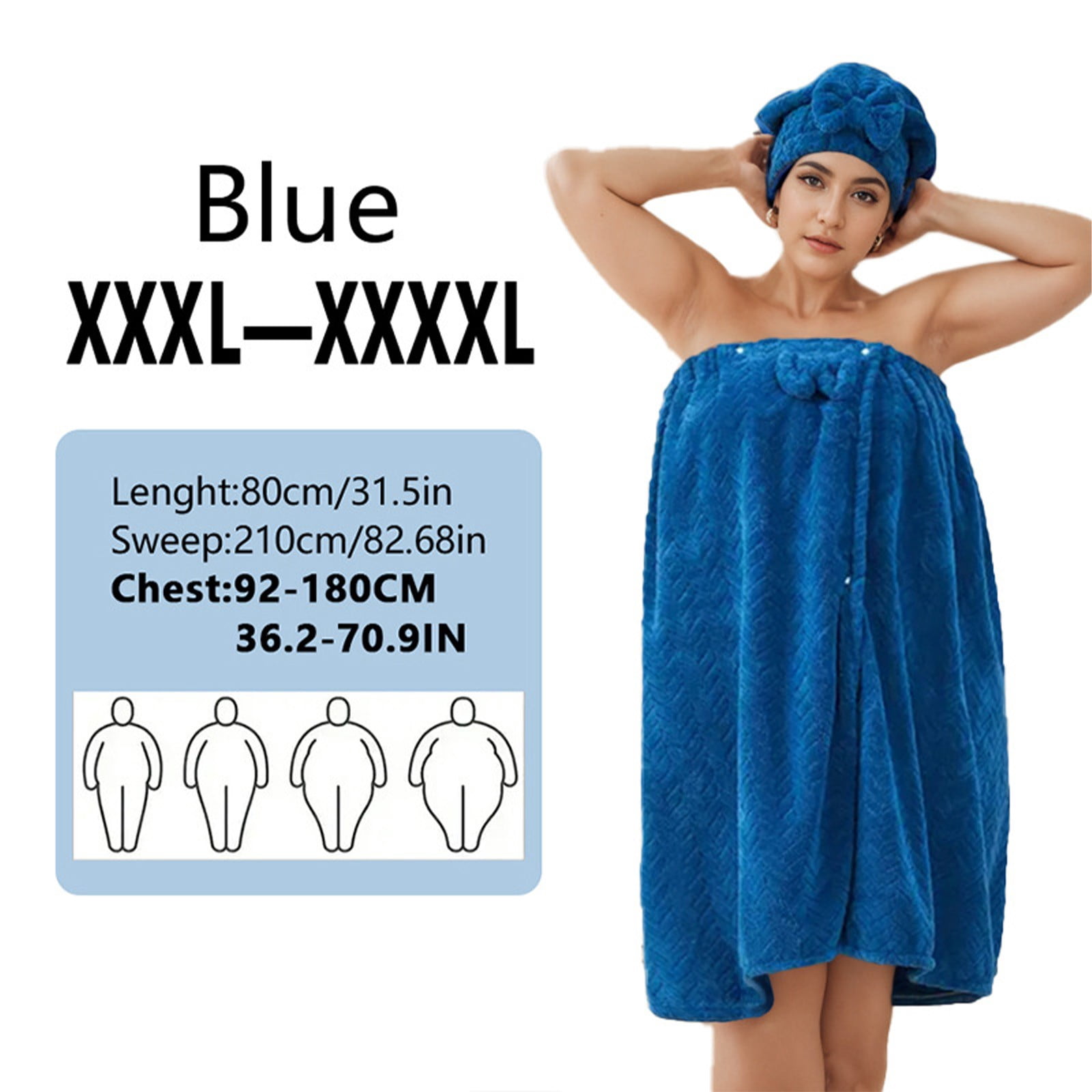 Bath Wrap Towels for Women, Adjustable Double Buckle Towel Wrap with ...