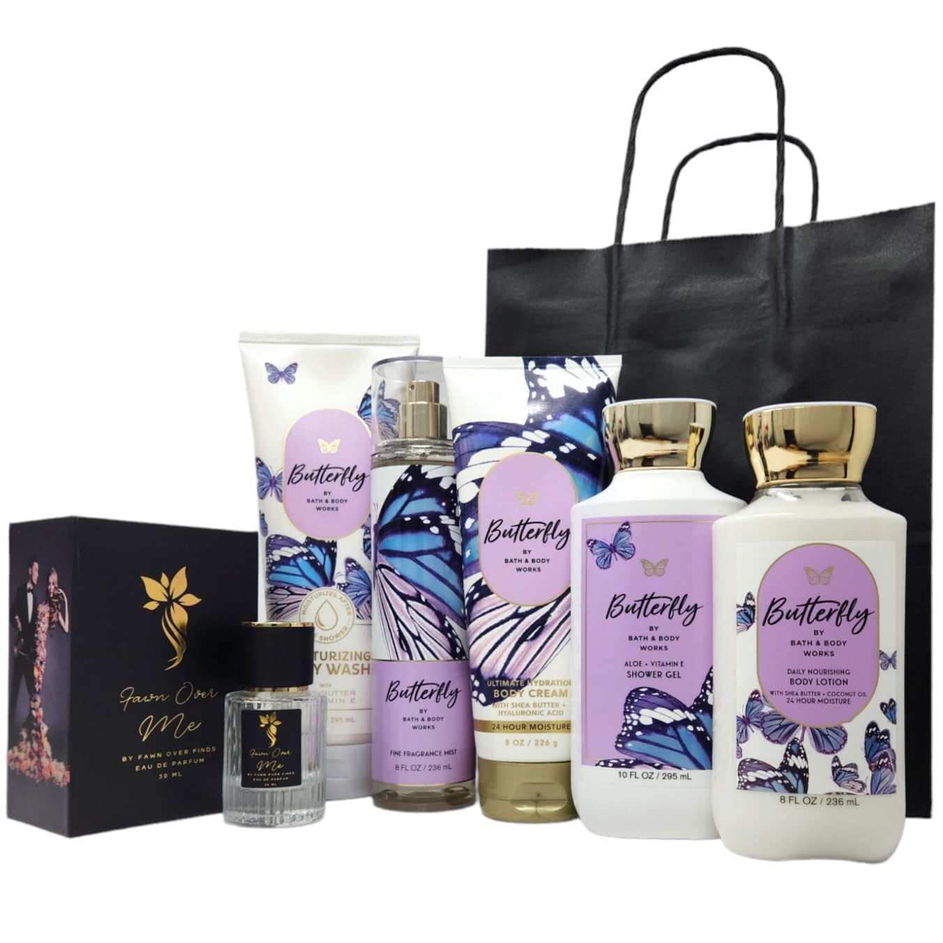 Bath and Body In The Stars Trio Gift Set with Fawn Over Me Perfume and ...