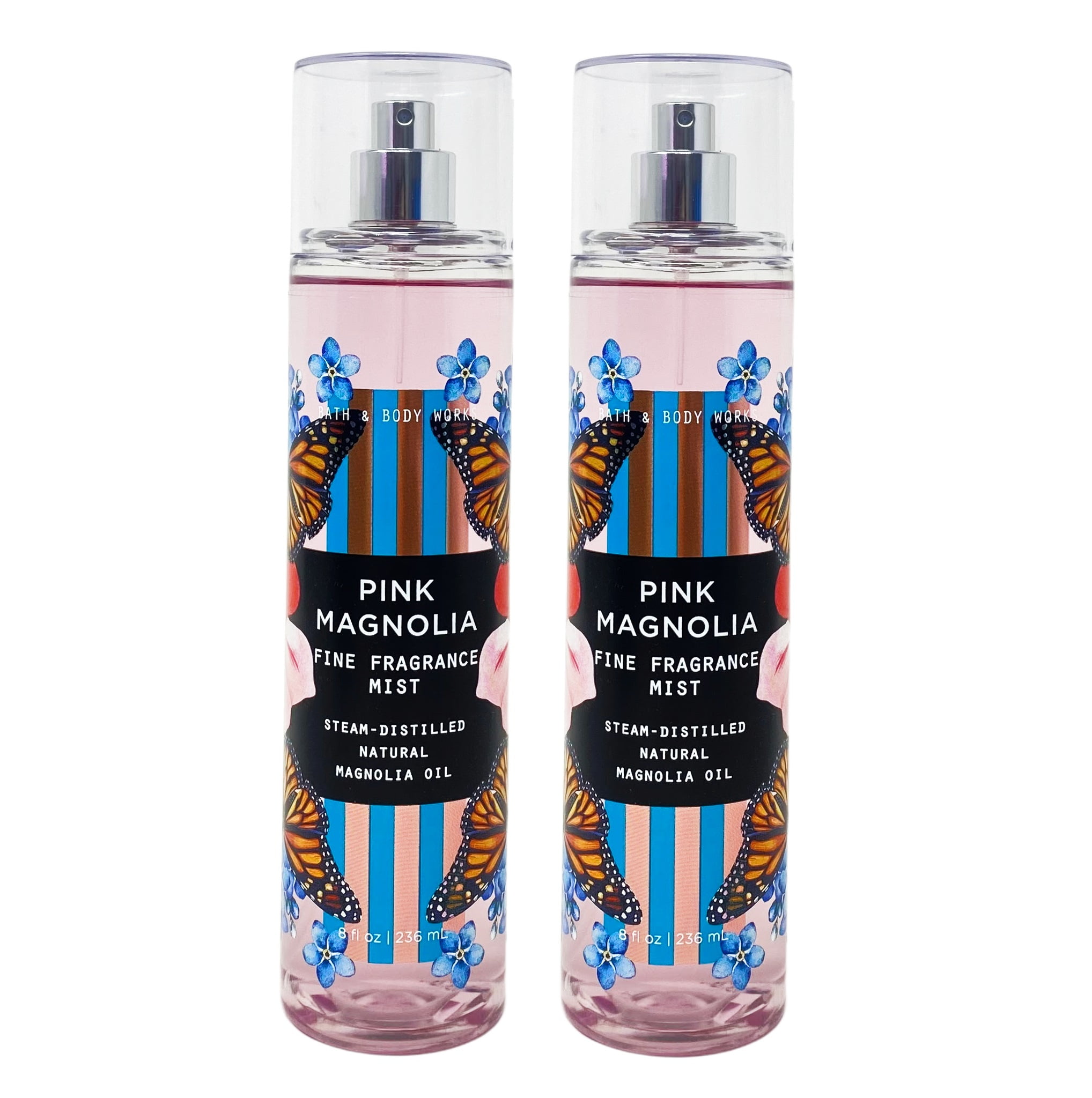 Bath and Body Work Pink Magnolia 2 Pack Fine Fragrance Mist Set - Full ...