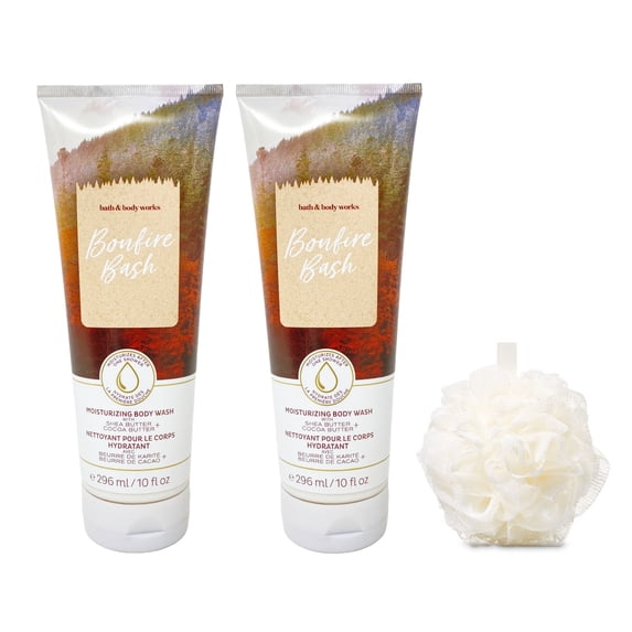 Bath and Body Works Bonfire Bash Moisturizing Body Wash Set, Vanilla ...