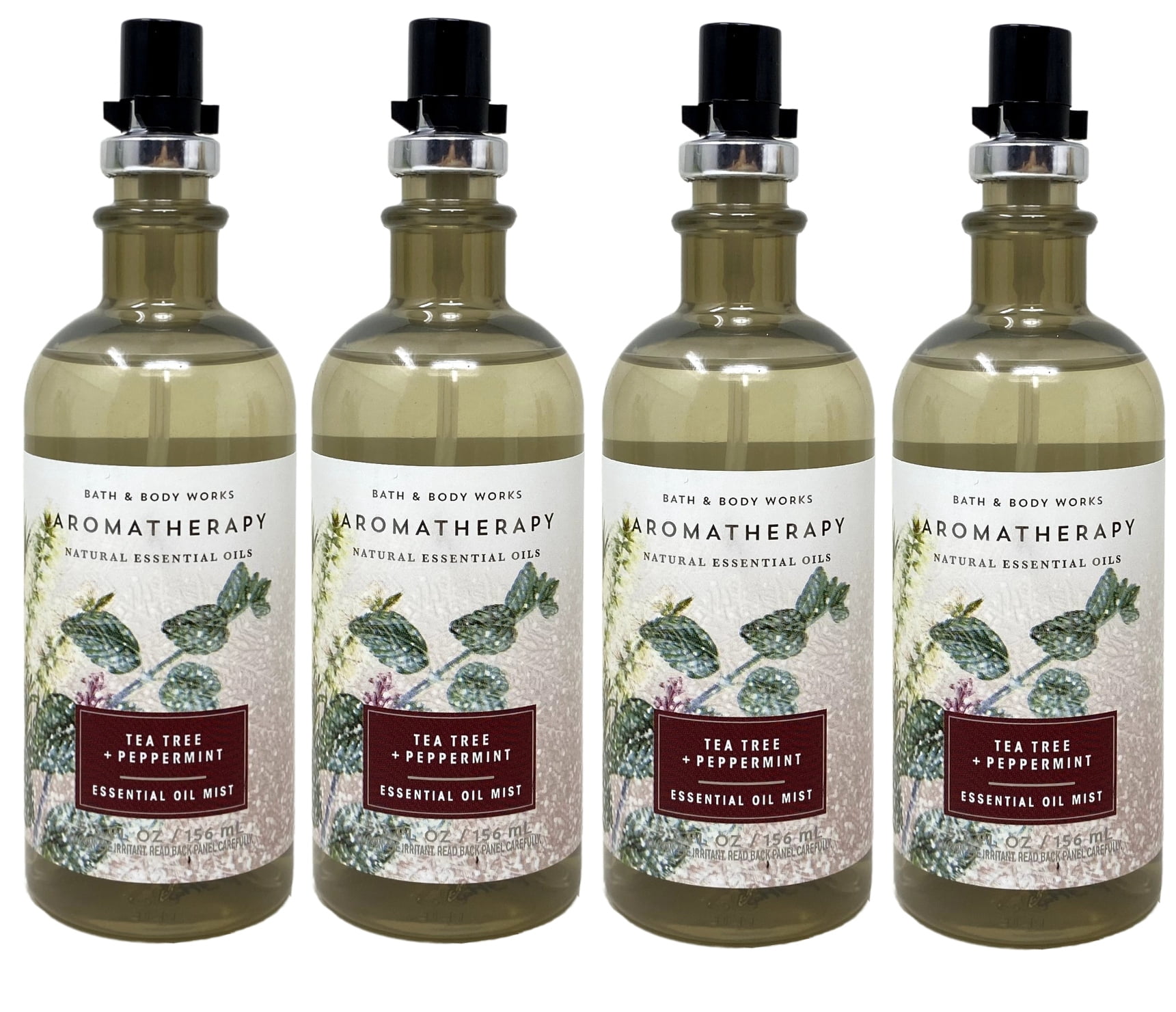 Bath and Body Works Aromatherapy Tea Tree + Peppermint 4 Essential Oil ...
