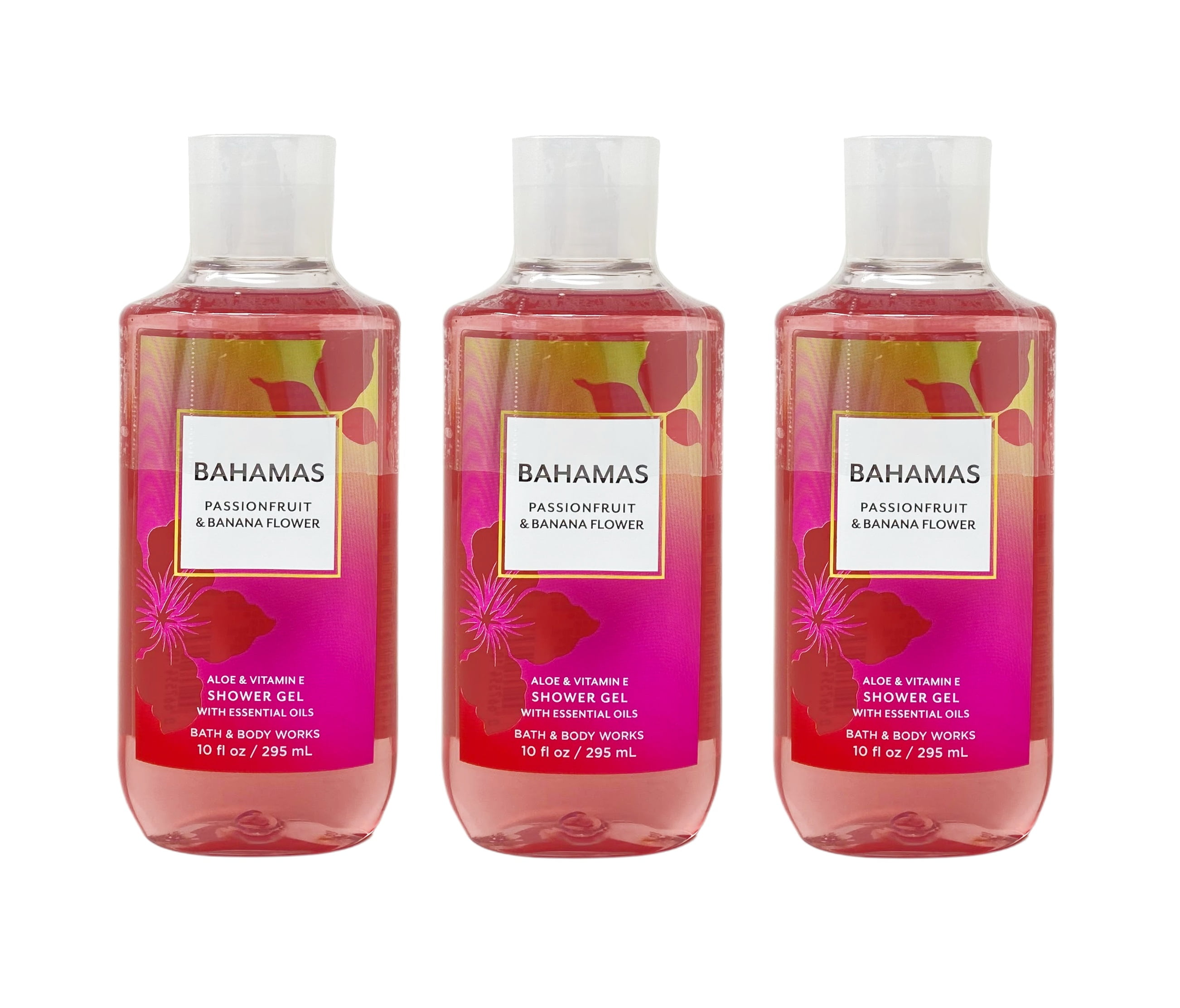Bath & Body Works Bahamas Passionfruit Banana Flower Shower Gel Set, 3 ...
