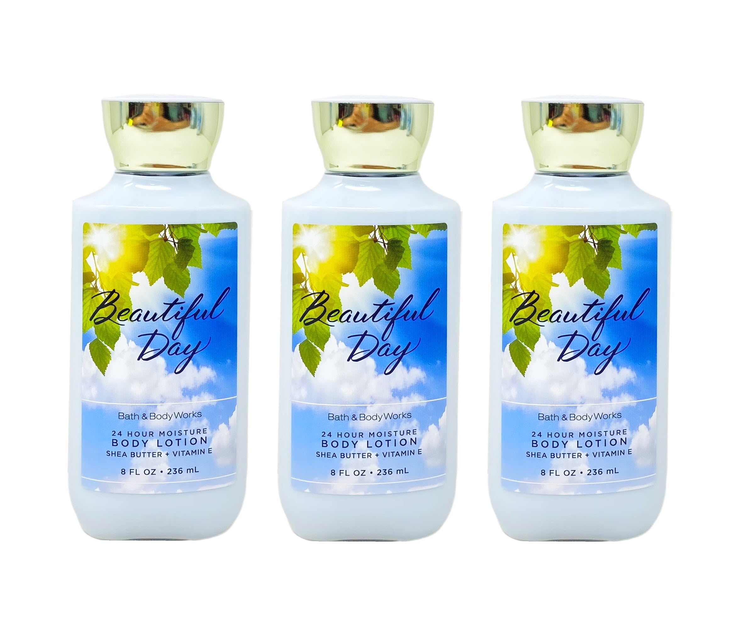 Bath & Body Works Beautiful Day Body Lotion Set, 24 Hour Moisture, Pack ...