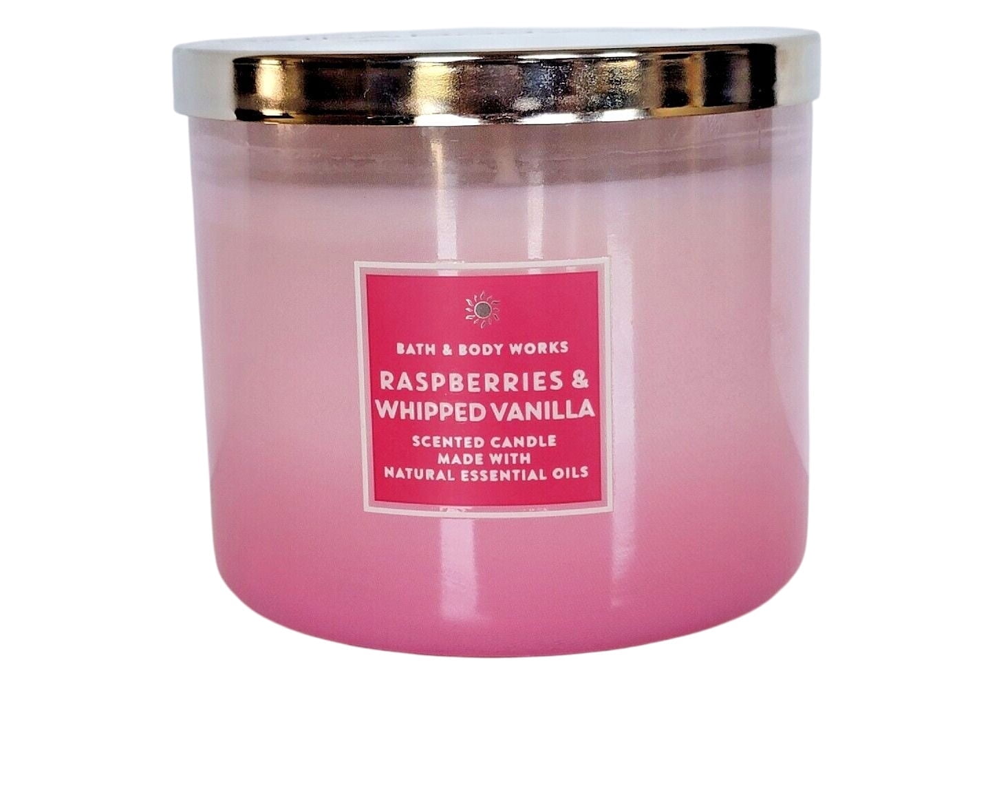 Bath and Body Works Candle - Raspberries & Whipped Vanilla 3-Wick ...