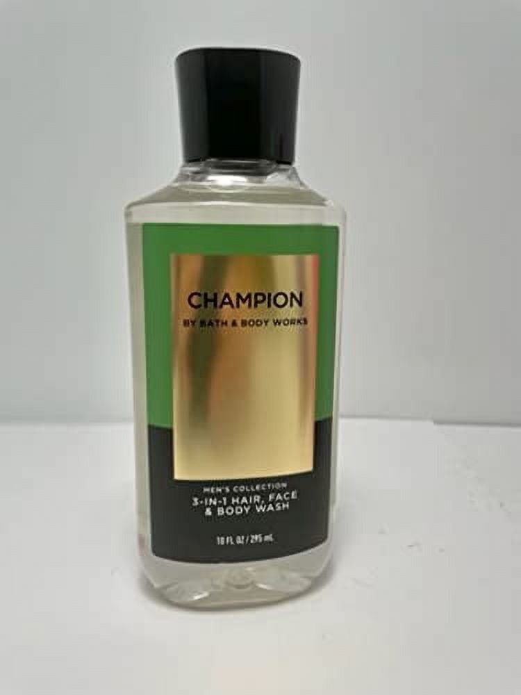 Bath and Body Works Champion for Men 3-in-1 Hair Face Body Wash Gel 10 ...