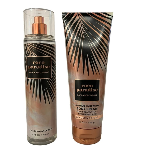 Bath and Body Works Coco Paradise Fine Fragrance Mist & Body Cream 8 fl ...