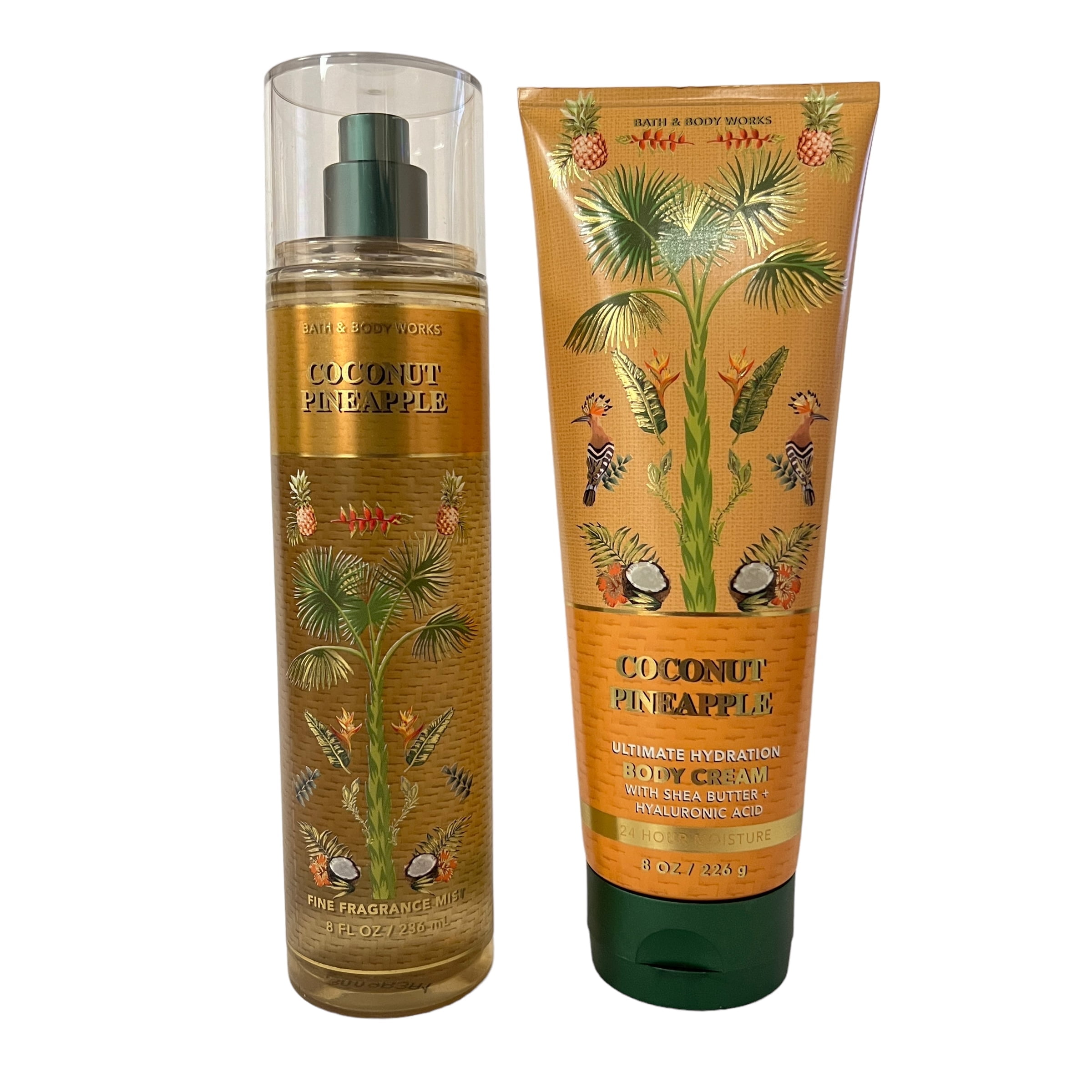 Bath and Body Works Coconut Pineapple Fine Fragrance Mist & Body Cream ...