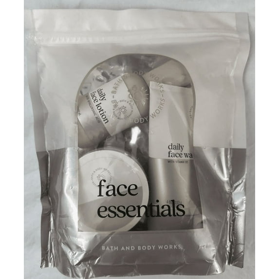 Bath and Body Works Face Essentials Gift Set 3 Pieces Daily Face Wash ...