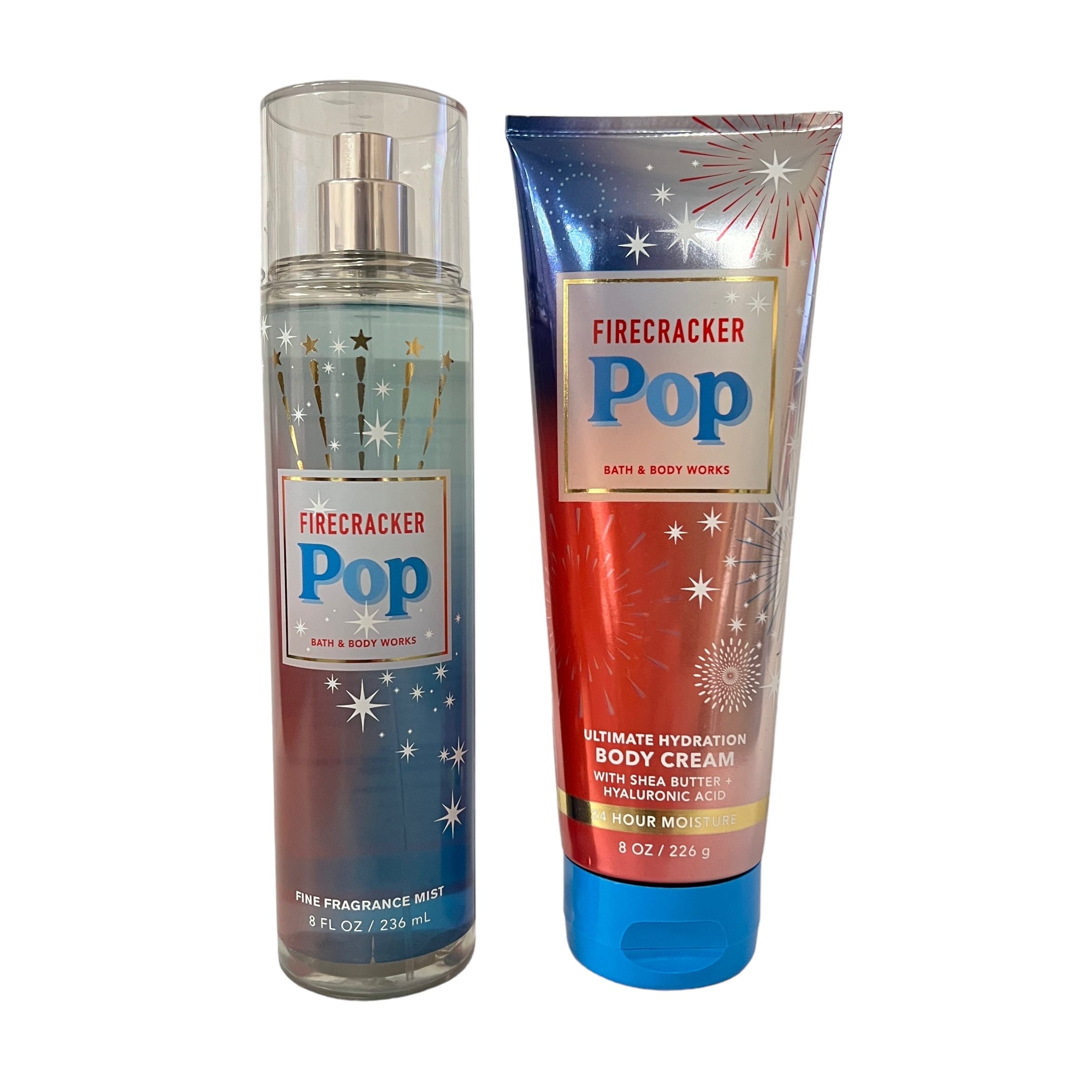 Bath and Body Works Firecracker Pop Fragrance Mist & Body Cream Set, 8 ...