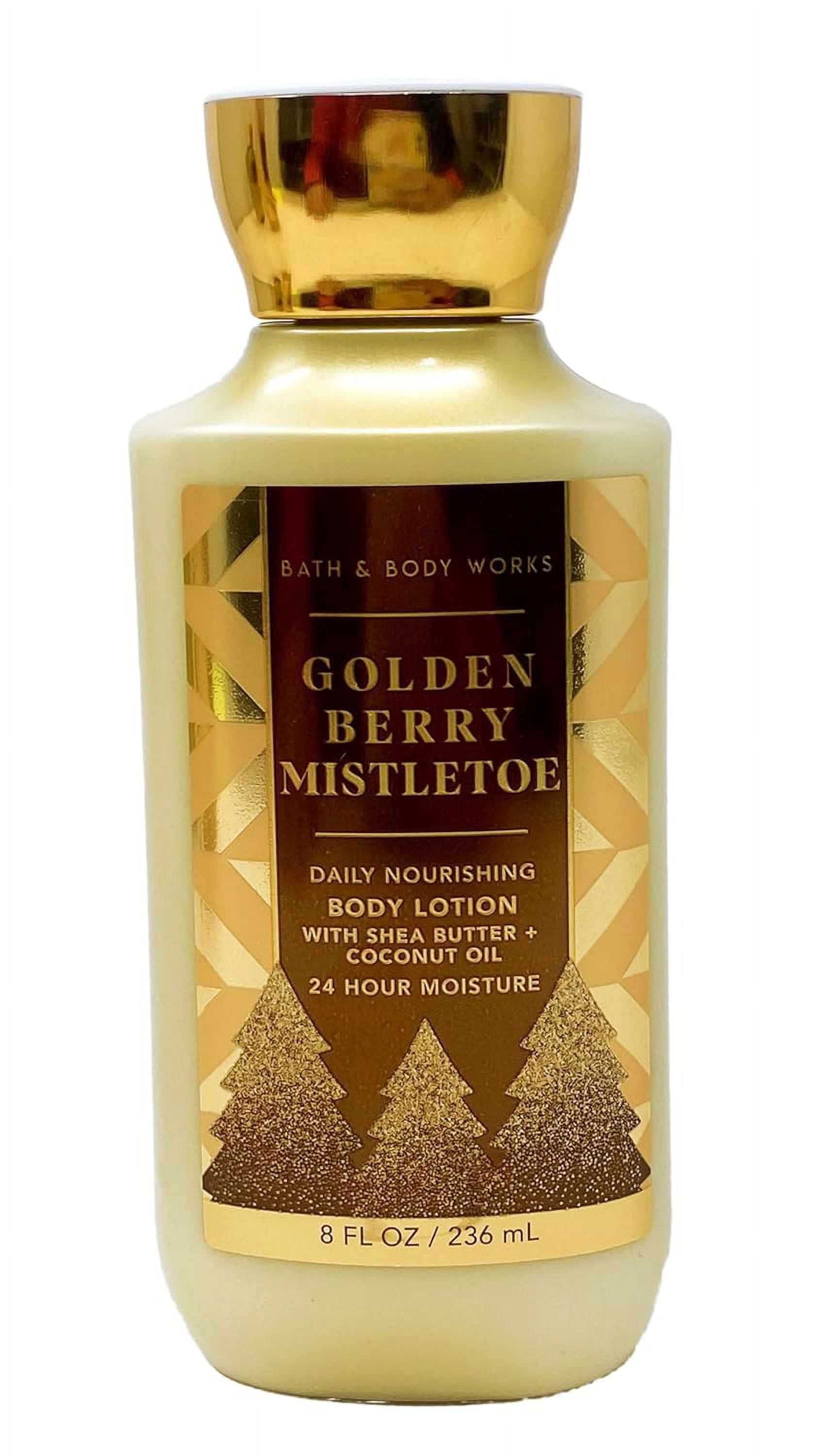 Bath and Body Works Golden Berry Mistletoe Daily Nourishing Body Lotion ...