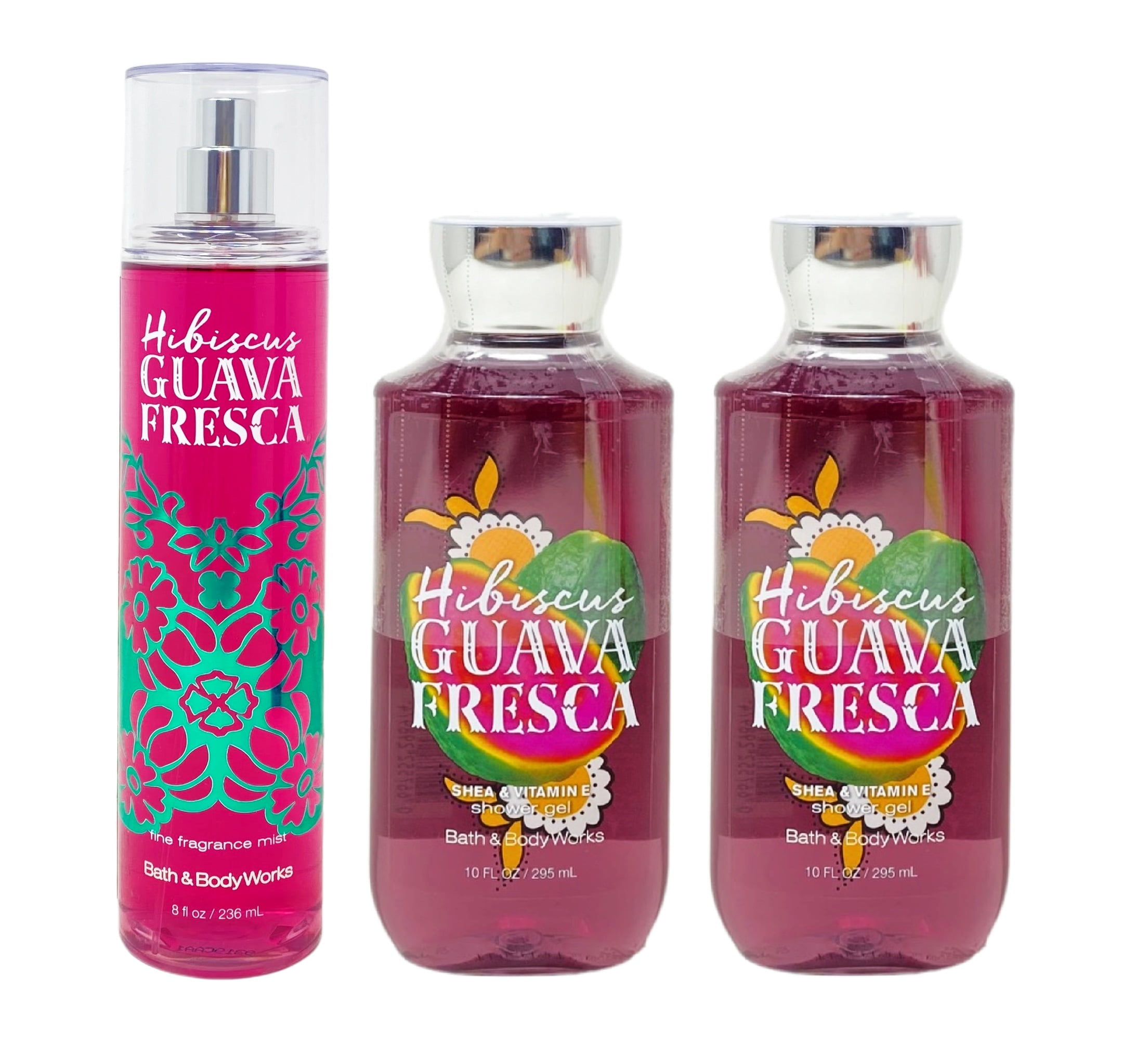 Bath and Body Works Hibiscus Guava Fresca - Set of 3 - Fragrance Mist ...