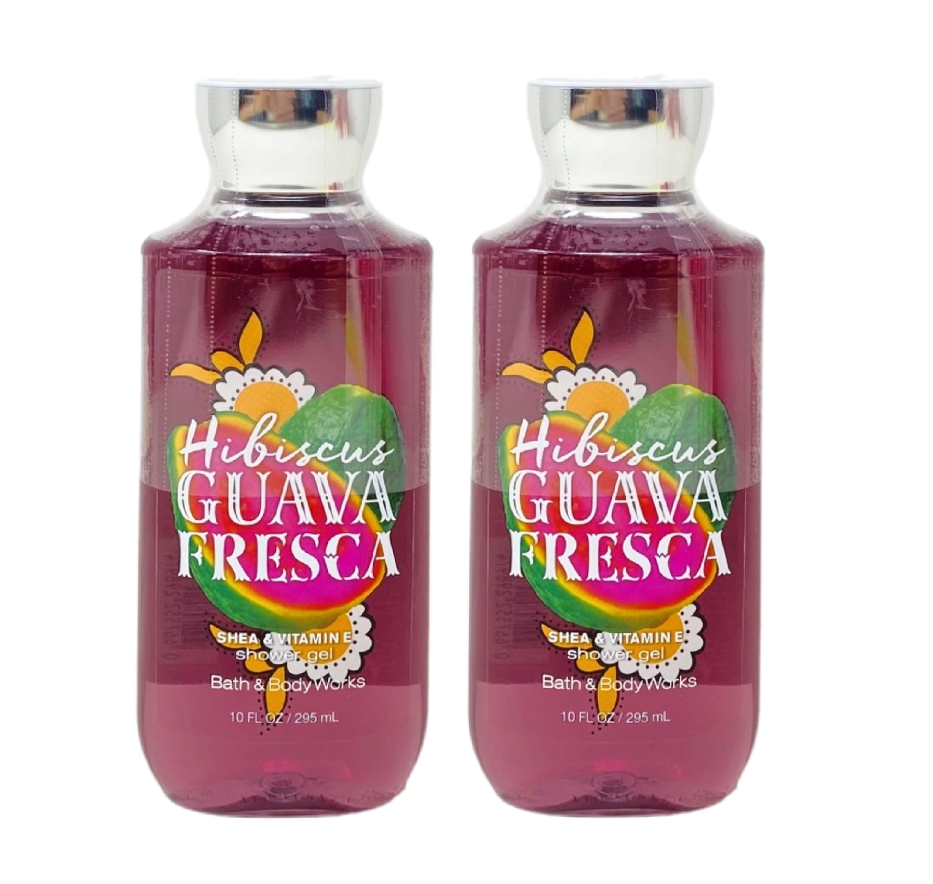 Bath and Body Works Hibiscus Guava Fresca Shea & Vitamin E Shower Gel 2 ...