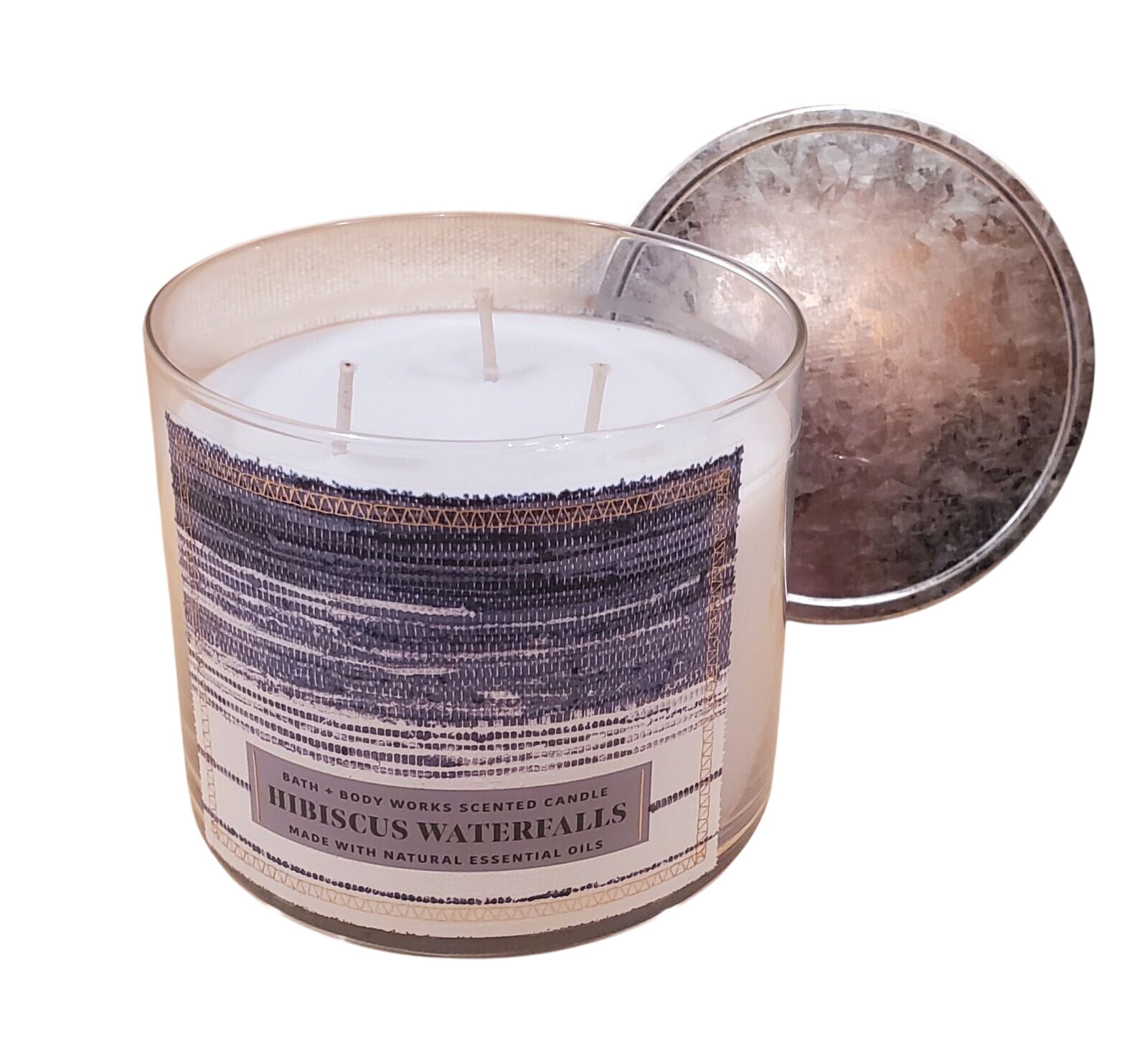 Bath and Body Works Hibiscus Waterfalls 3-Wick Scented Candle with ...