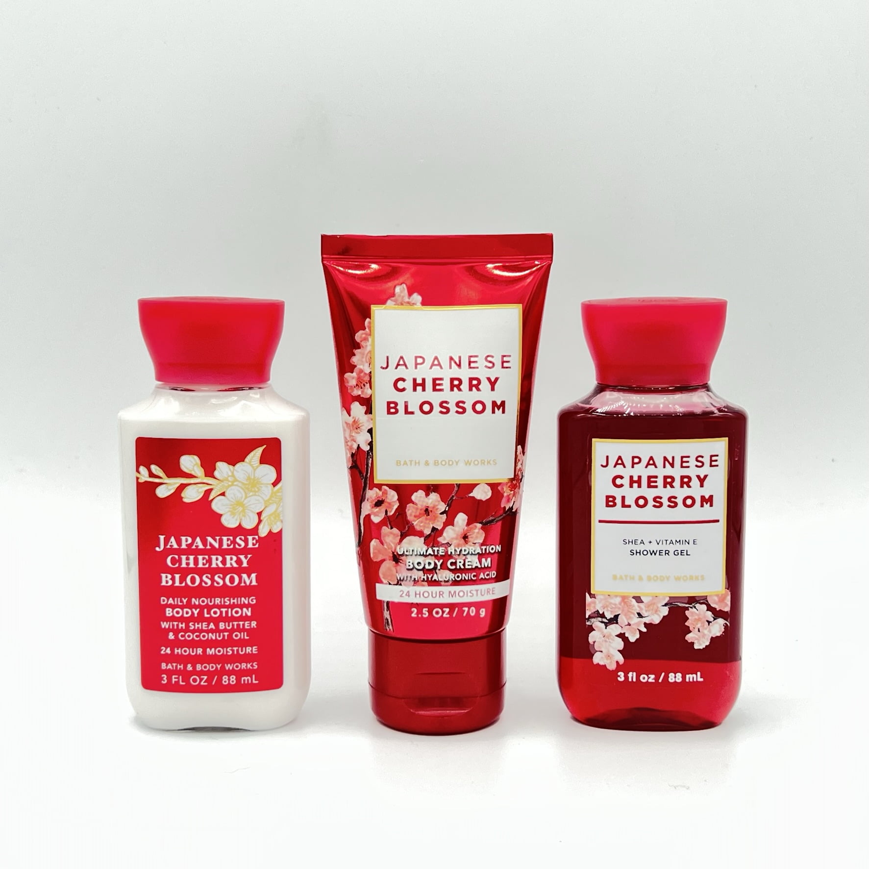 Bath And Body Works Japanese Cherry Blossom Travel Bundle 3oz Lotion