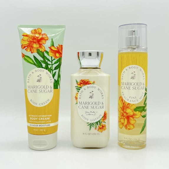 Bath and Body Works Marigold and Cane Sugar Body Cream, Body Lotion and ...
