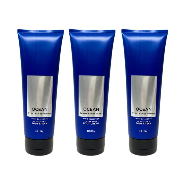 Bath And Body Works Mens Collection Ocean Ultra Shea Body Cream 3 Pack