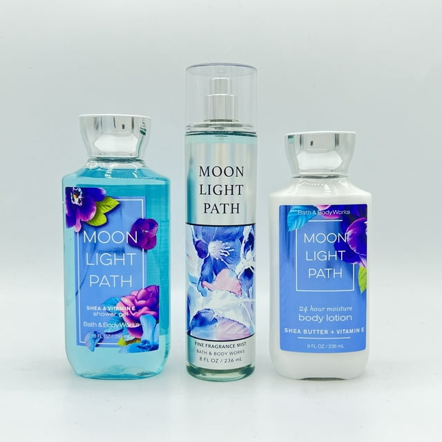 Bath and Body Works Moonlight Path 3-Piece Bundle: 10oz Shower Gel, 8oz ...