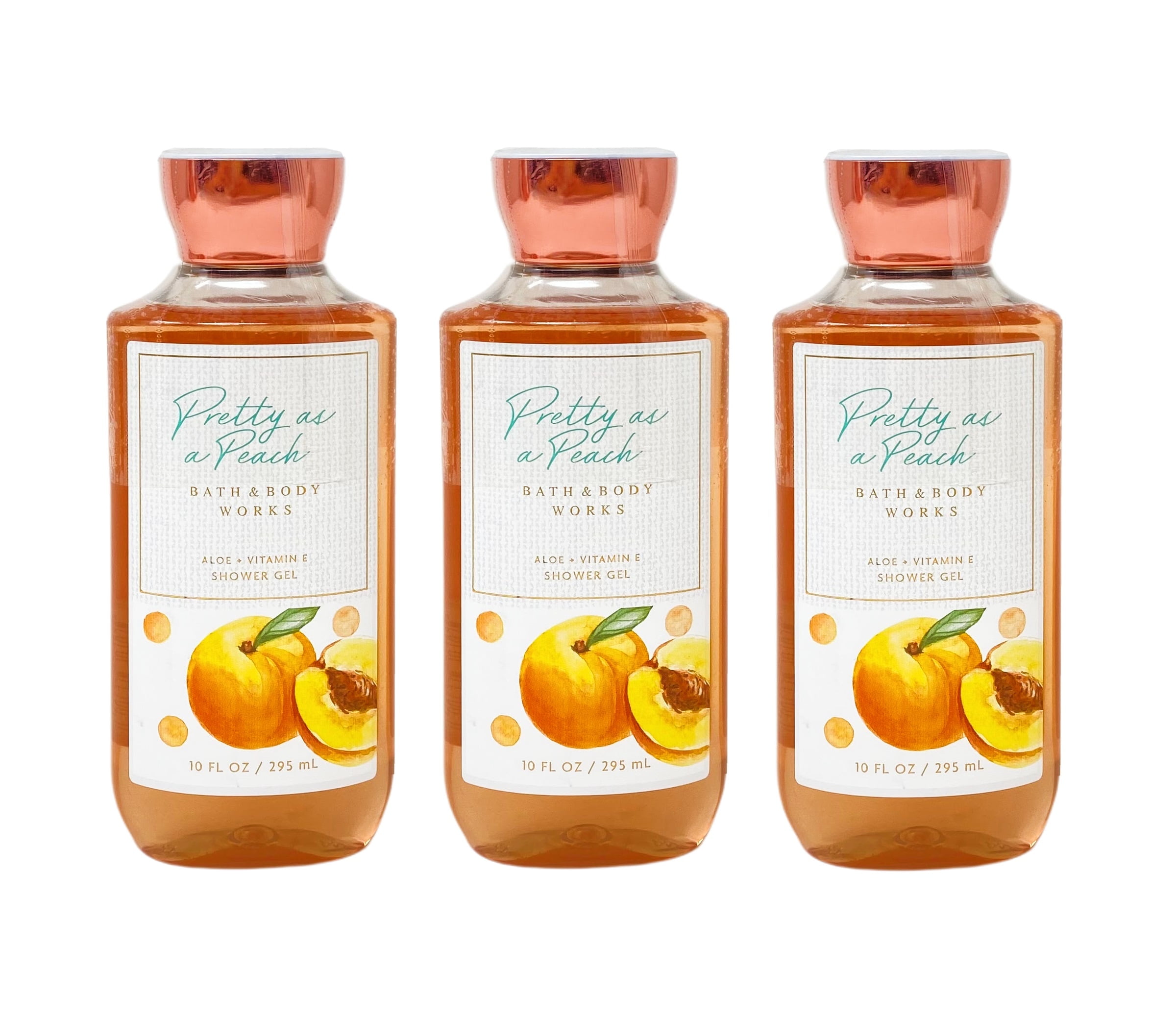 Bath and Body Works Pretty As A Peach 3 Pack Aloe + Vitamin E Shower ...