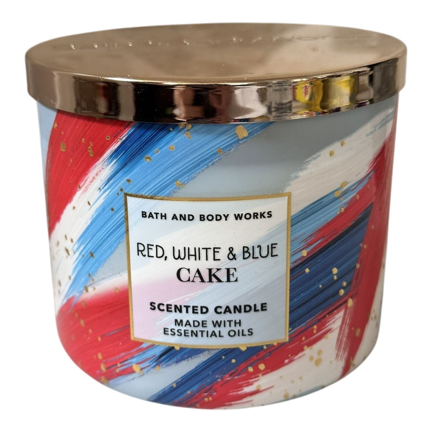 Bath and Body Works Red, White & Blue Cake Scented 3-Wick Candle (14.5 oz / 411 g) - Walmart.com
