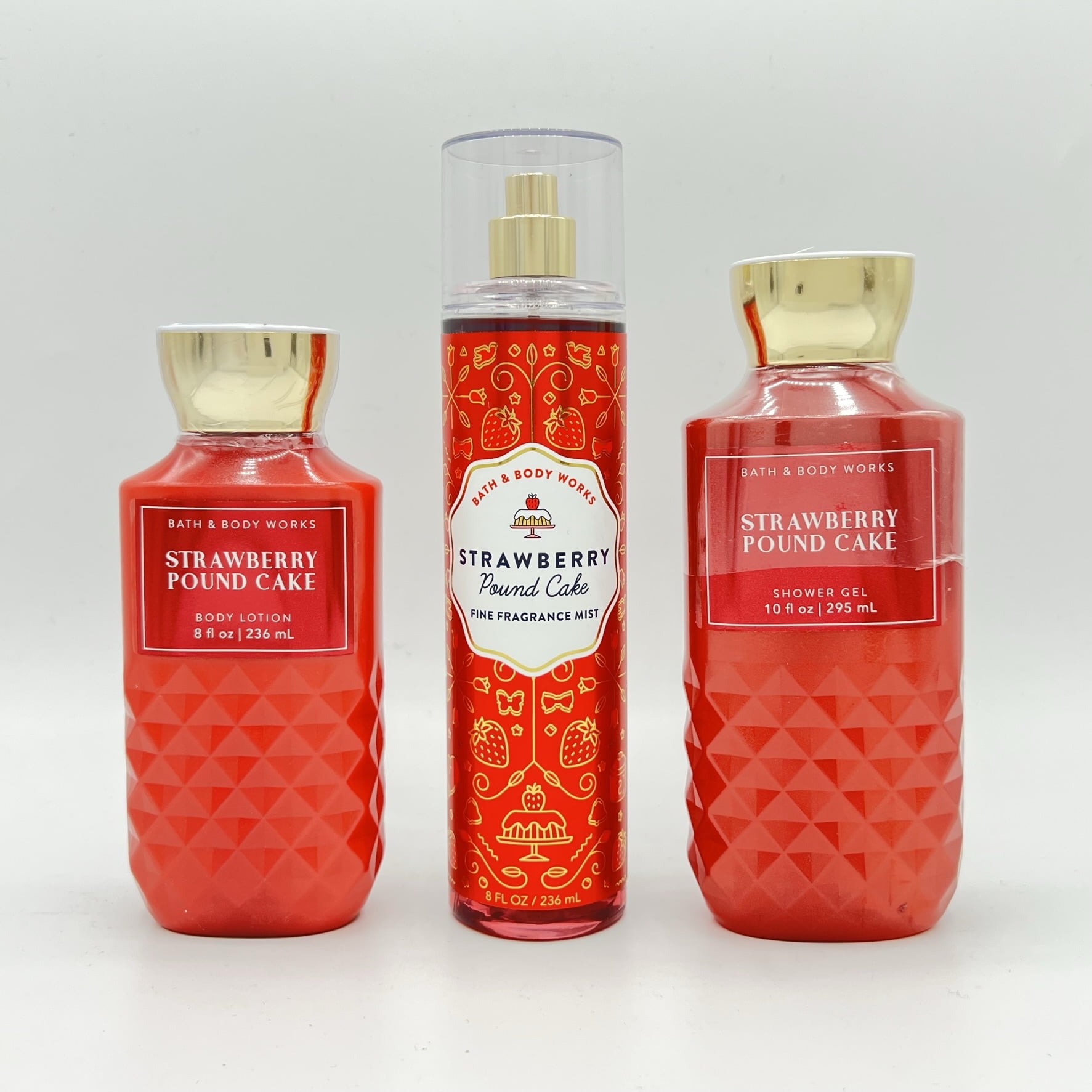Bath And Body Works Strawberry Pound Cake 8oz Body Lotion 8oz Fine