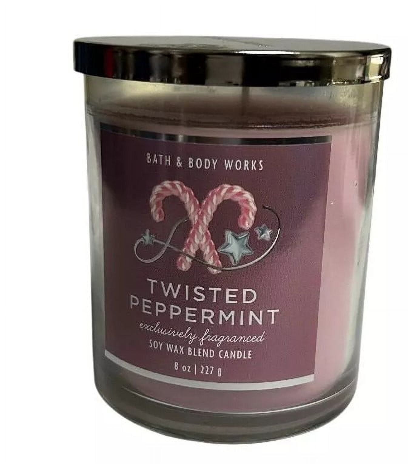 Bath and Body Works Twisted Peppermint Soy Wax Blend Candle Single Wick 8 Oz - Walmart.com