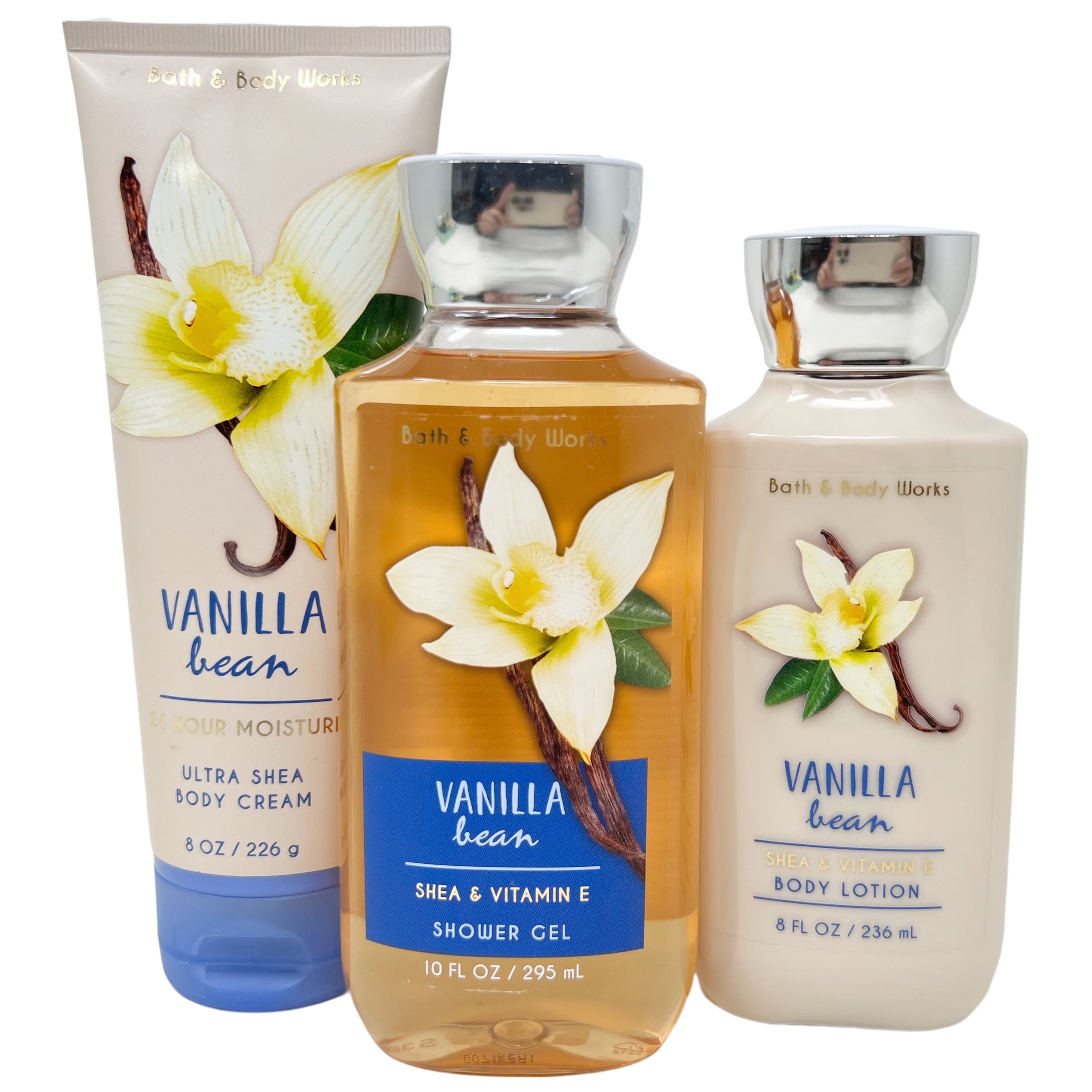 Bath and Body Works Vanilla Bean Trio - Shower Gel, Body Lotion & Cream ...