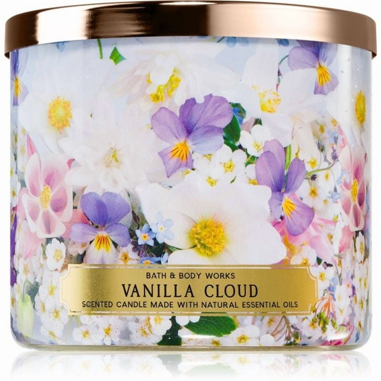 Bath and Body Works Vanilla Clouds Scented 3-Wick Candle (14.5 oz / 411 ...
