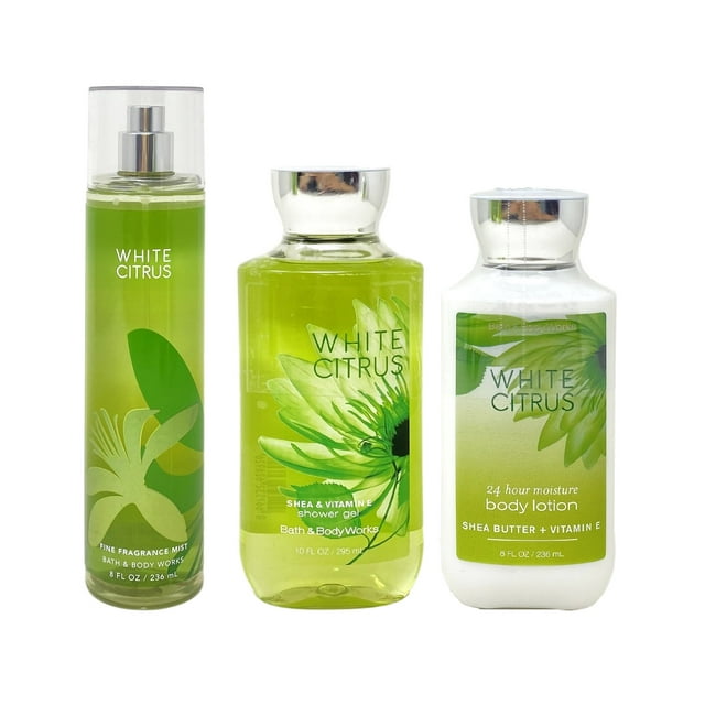 Bath and Body Works White Citrus 3 Piece Gift Set - Fine Fragrance Mist ...
