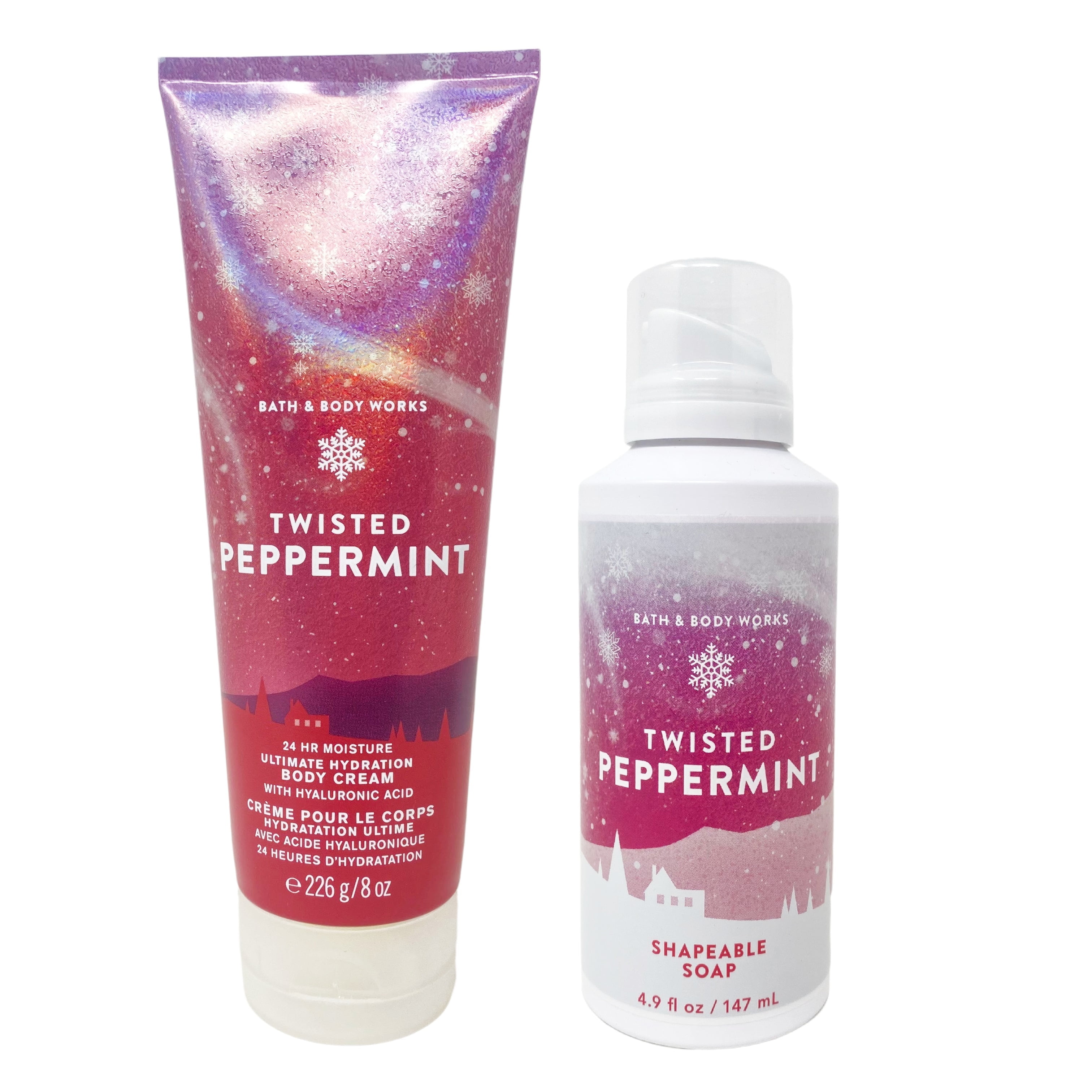 Bath and Body works TWISTED PEPPERMINT Duo Gift Set - Ultimate ...