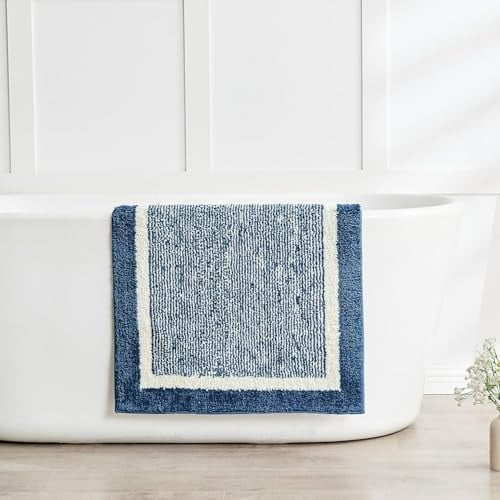 Bath mats for Bathroom Non Slip, Fluffy Absorbent Microfiber Bath mat ...