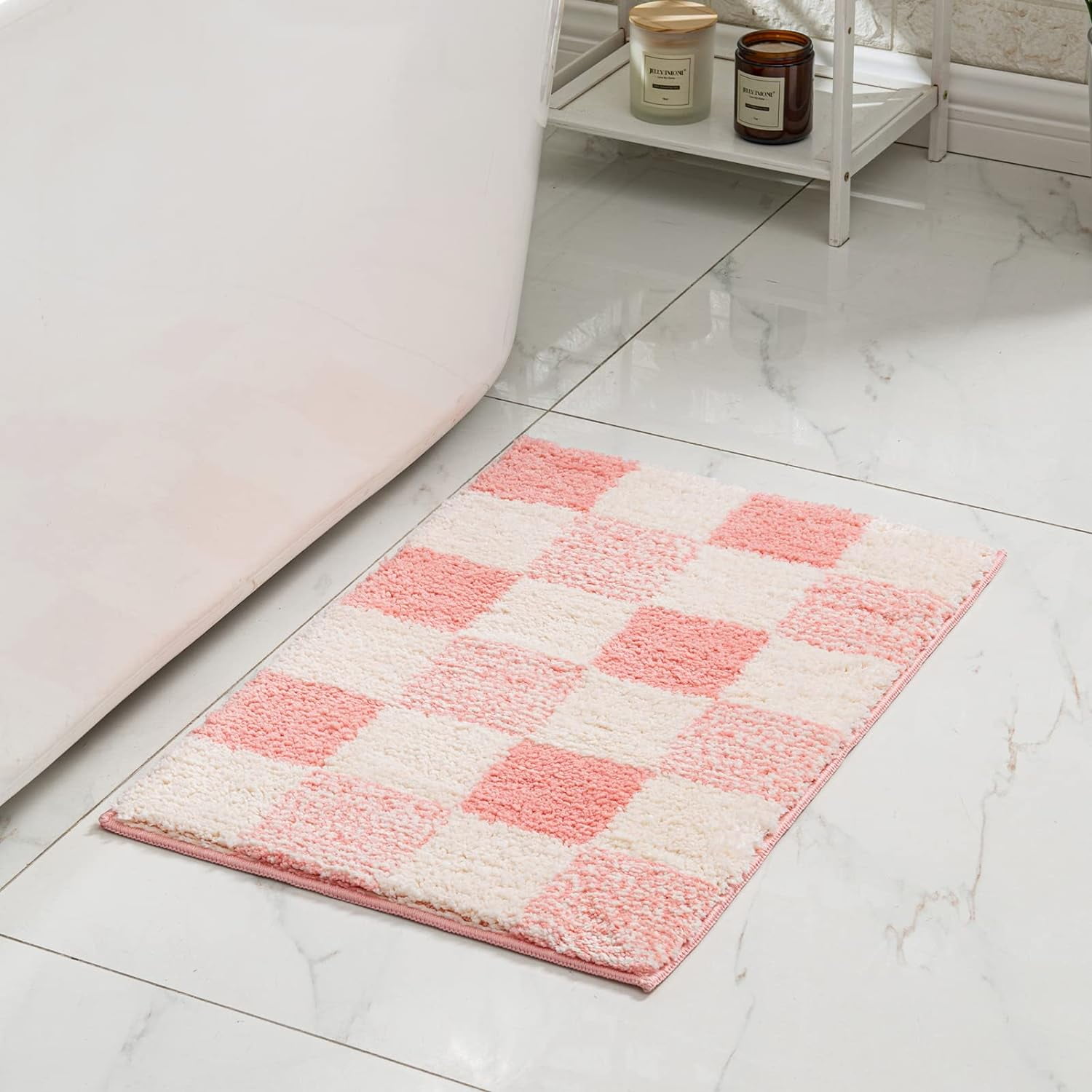 Bath mats for Bathroom Non Slip, Fluffy Absorbent Microfiber Bath mat ...