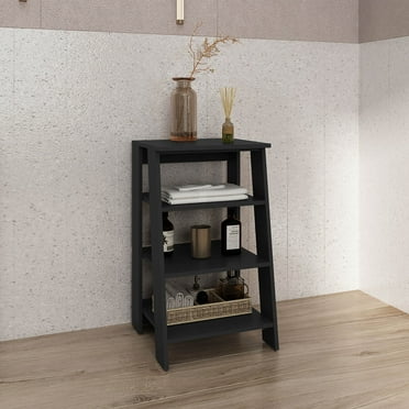 Gymax 2PCS 5-Tier Ladder Shelf Wood Wall Mounted Display Bookshelf ...