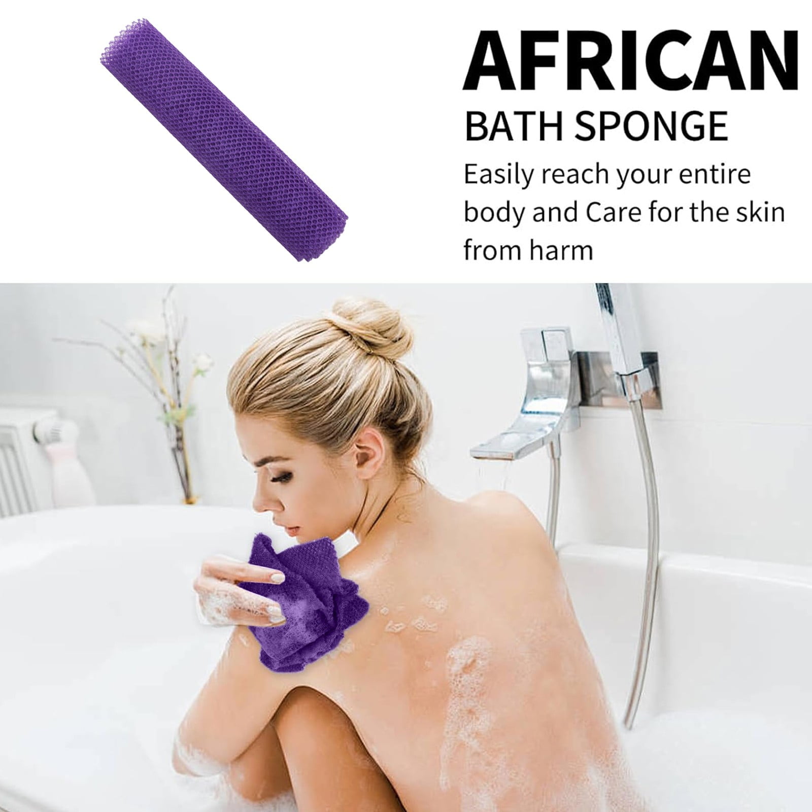 Bathe Towels African Net Sponge Long Net Bath Sponges For Exfoliating