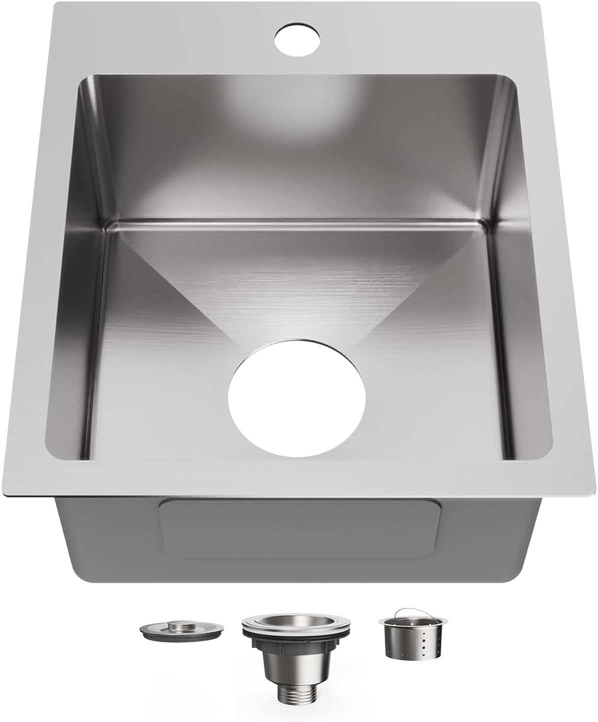Houzer Contempo Trough 23 in Stainless Steel Undermount Single Bowl Bar ...