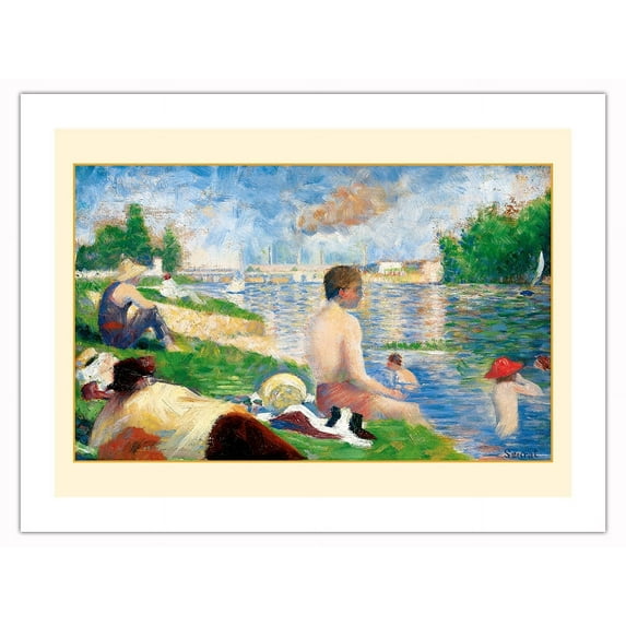 Bathers at Asnières - Paris France - From an Original Color Painting by ...
