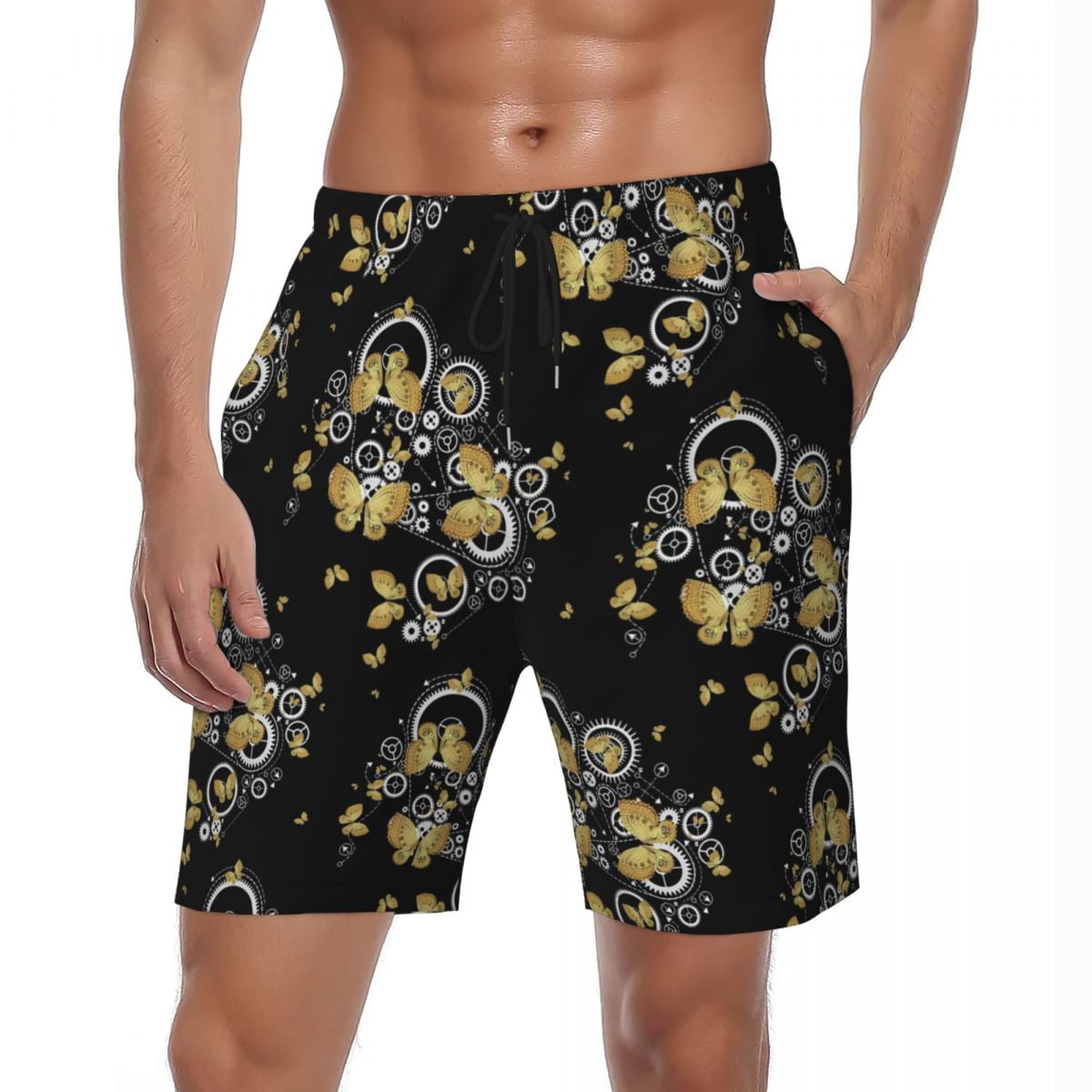 Bathing Suit Color Butterfly Board Shorts Summer Animal Print Classic ...